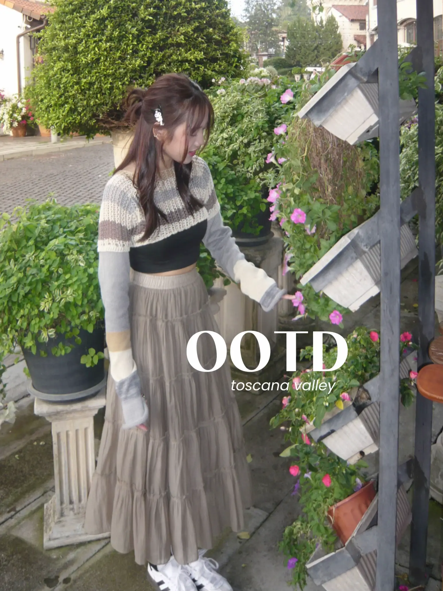 OOTD with กระโปรงยาว สไตล์สาวหวาน🥰🎀 | แกลเลอรีที่โพสต์โดย BttK | Lemon8