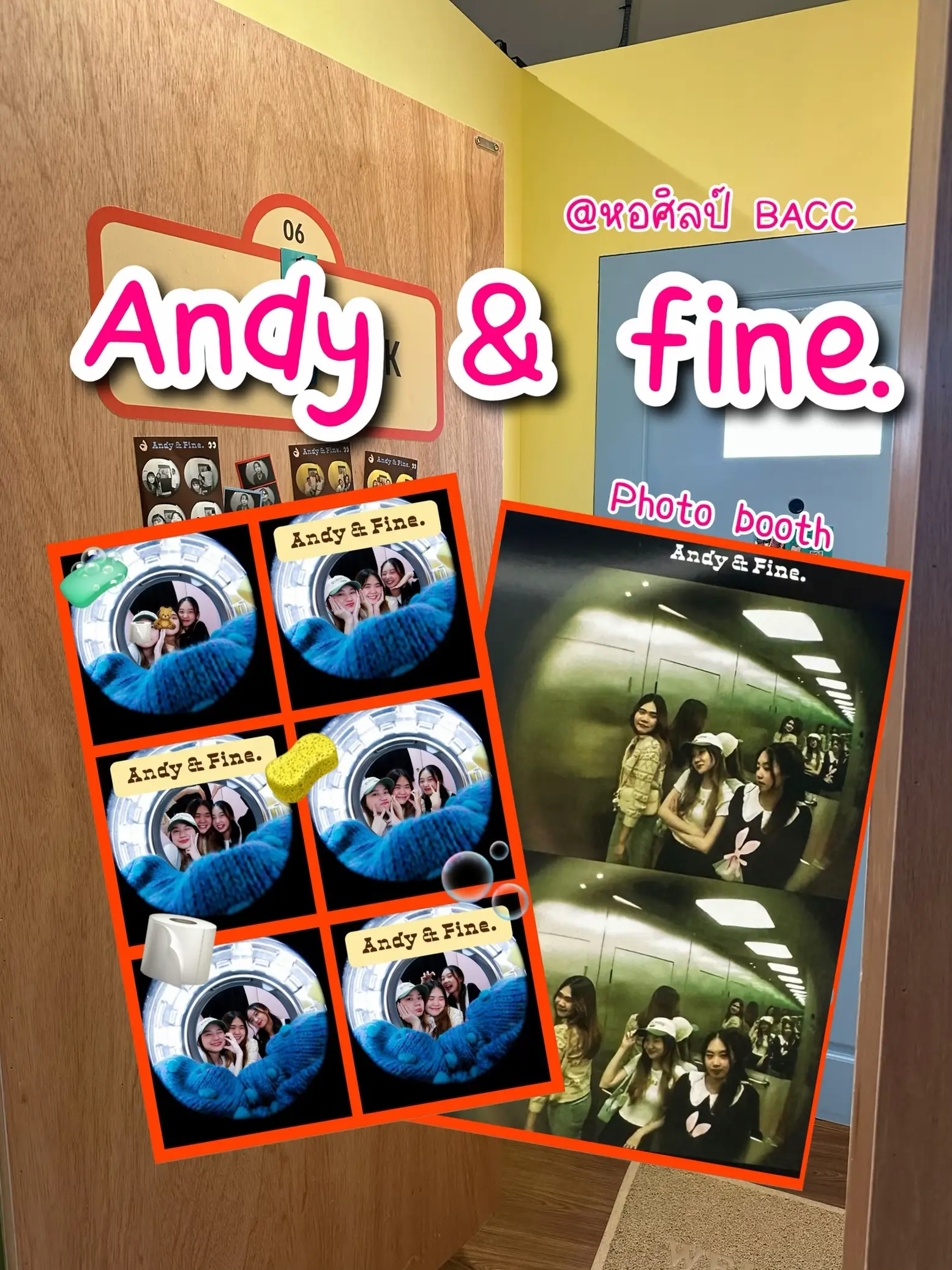 ถ่าย Photo booth สุดเกร๋ที่ร้าน Andy & Fine.🍎🧽 | วิดีโอที่เผยแพร่โดย Chubby Bestiee | Lemon8