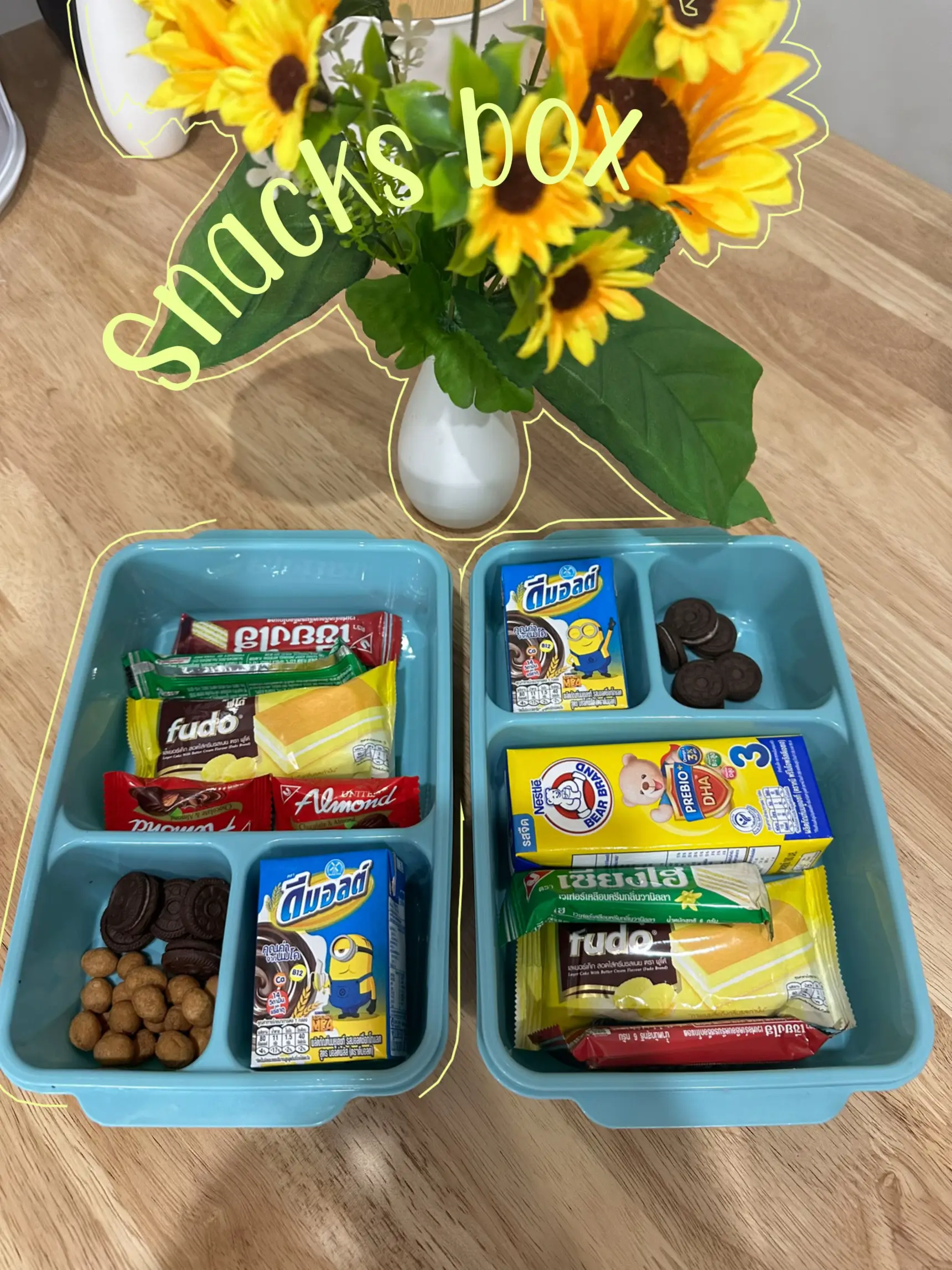 Snacks box สำหรับลูกสาว2คน | แกลเลอรีที่โพสต์โดย Mintra Eriksson | Lemon8
