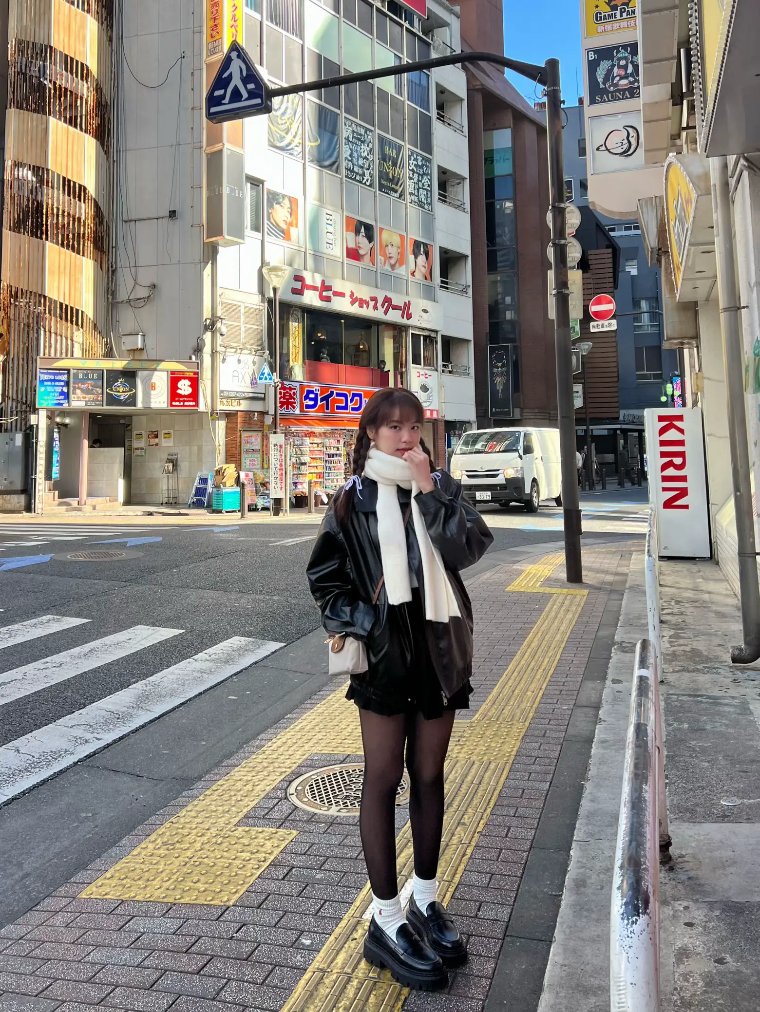 OOTD In Japan - Match Leather Jacket 🖤 | แกลเลอรีที่โพสต์โดย ...