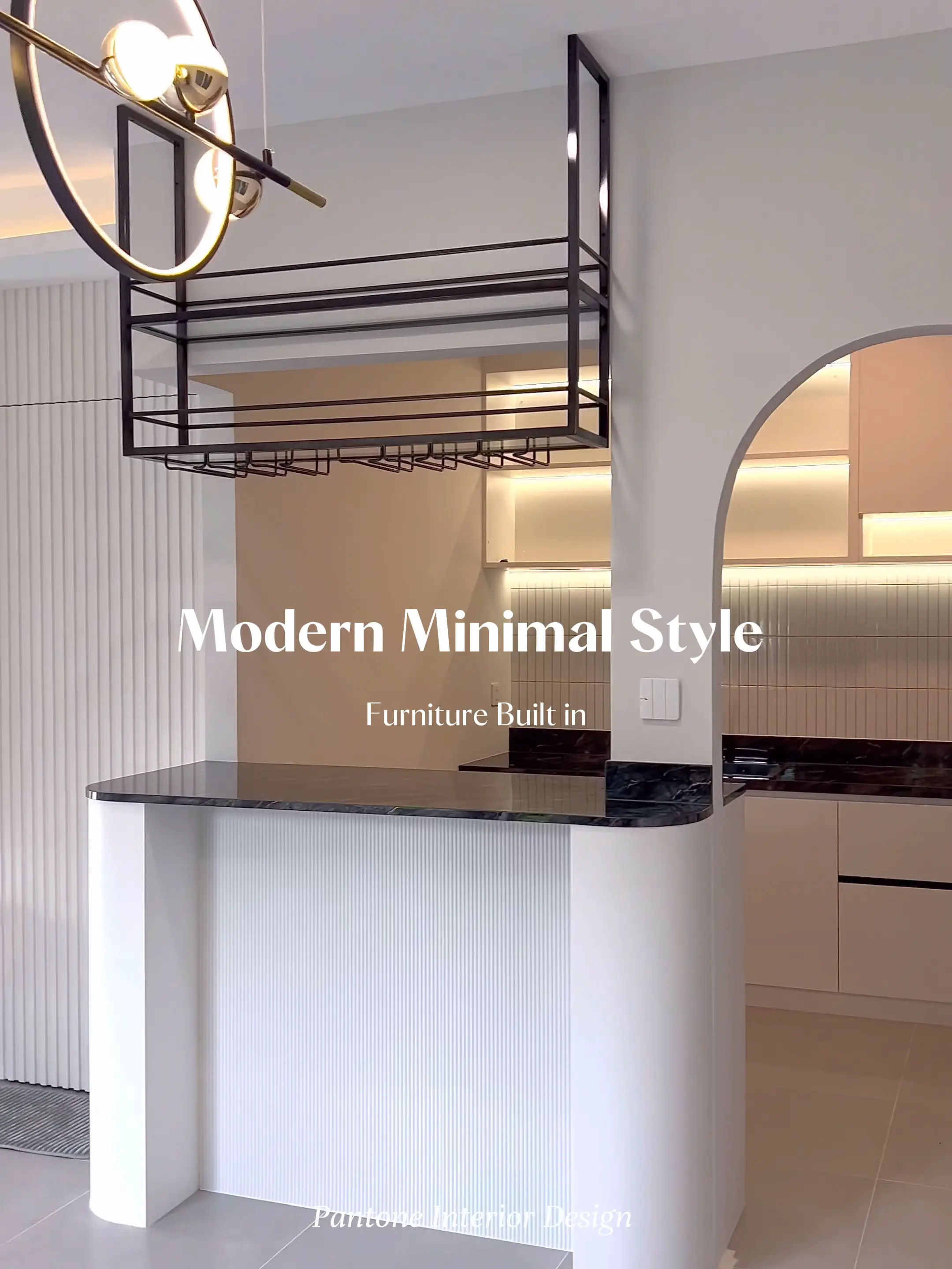 บิวท์อินบ้านสไตล์ Modern Minimal ขาว-ดำ | วิดีโอที่เผยแพร่โดย Pantoneinterior | Lemon8