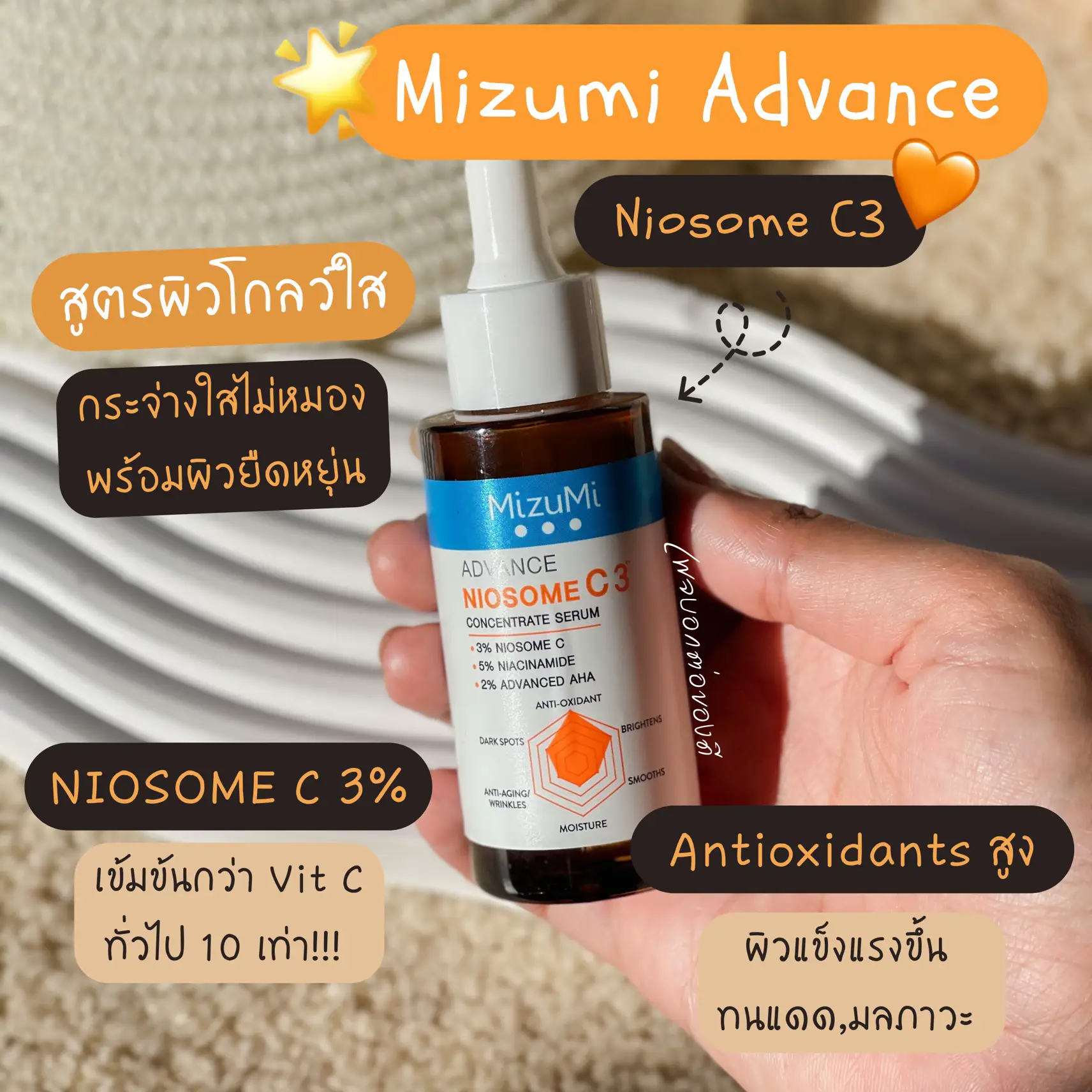 เซรั่มออกใหม่ MizuMi Niosome C เข้มข้นกว่าvit C 10เท่า 🤩🧡 | แกลเลอรีที่ ...
