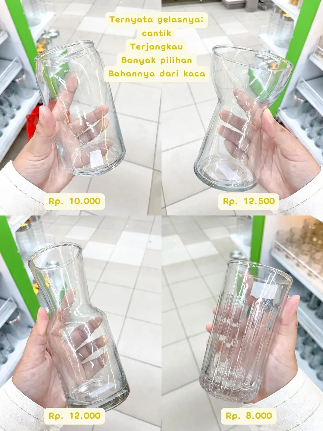 Beli gelas di swalayan? 🤔 | Galeri diposting oleh Rika Maudy | Lemon8