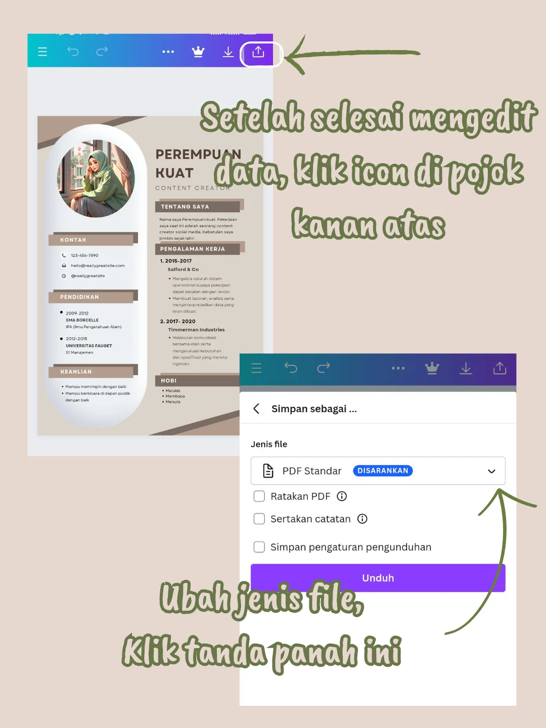 cv template free edit - Carian Lemon8