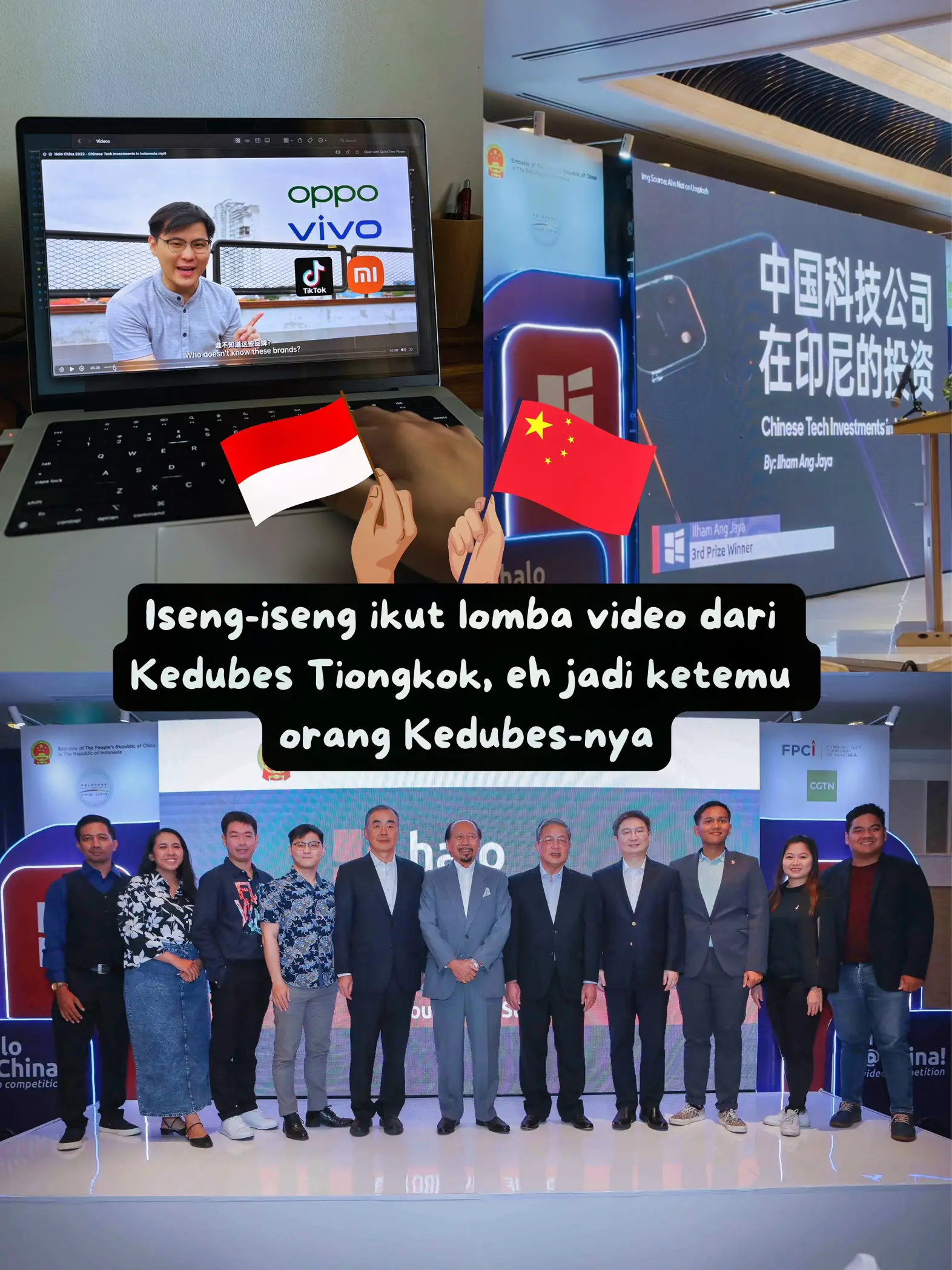 Iseng ikut lomba video eh diundang 🍽️ sama dubes 🇨🇳 | Galeri diposting oleh Ilham Ang | Lemon8
