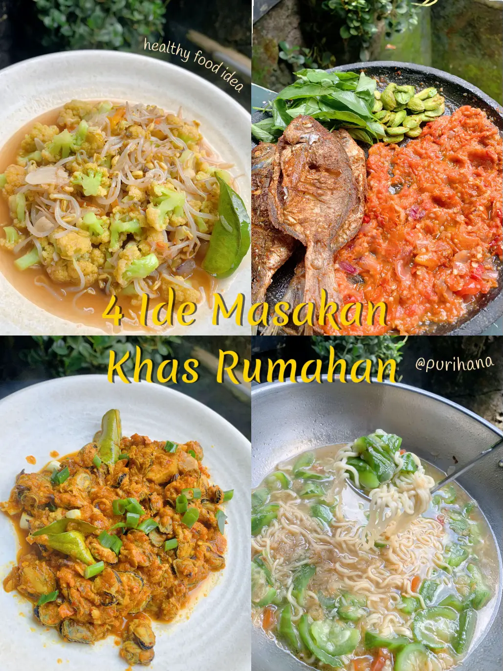 4 Ide Menu Masakan Rumah Simpel 🩵 🏻🍲 | Galeri diposting oleh Puri Hana | Lemon8