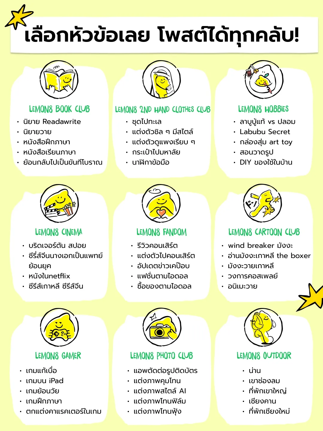 คุณเองก็เป็น CLUB STAR ได้นะ!🌟😍 | แกลเลอรีที่โพสต์โดย Lemon8 Campaign | Lemon8