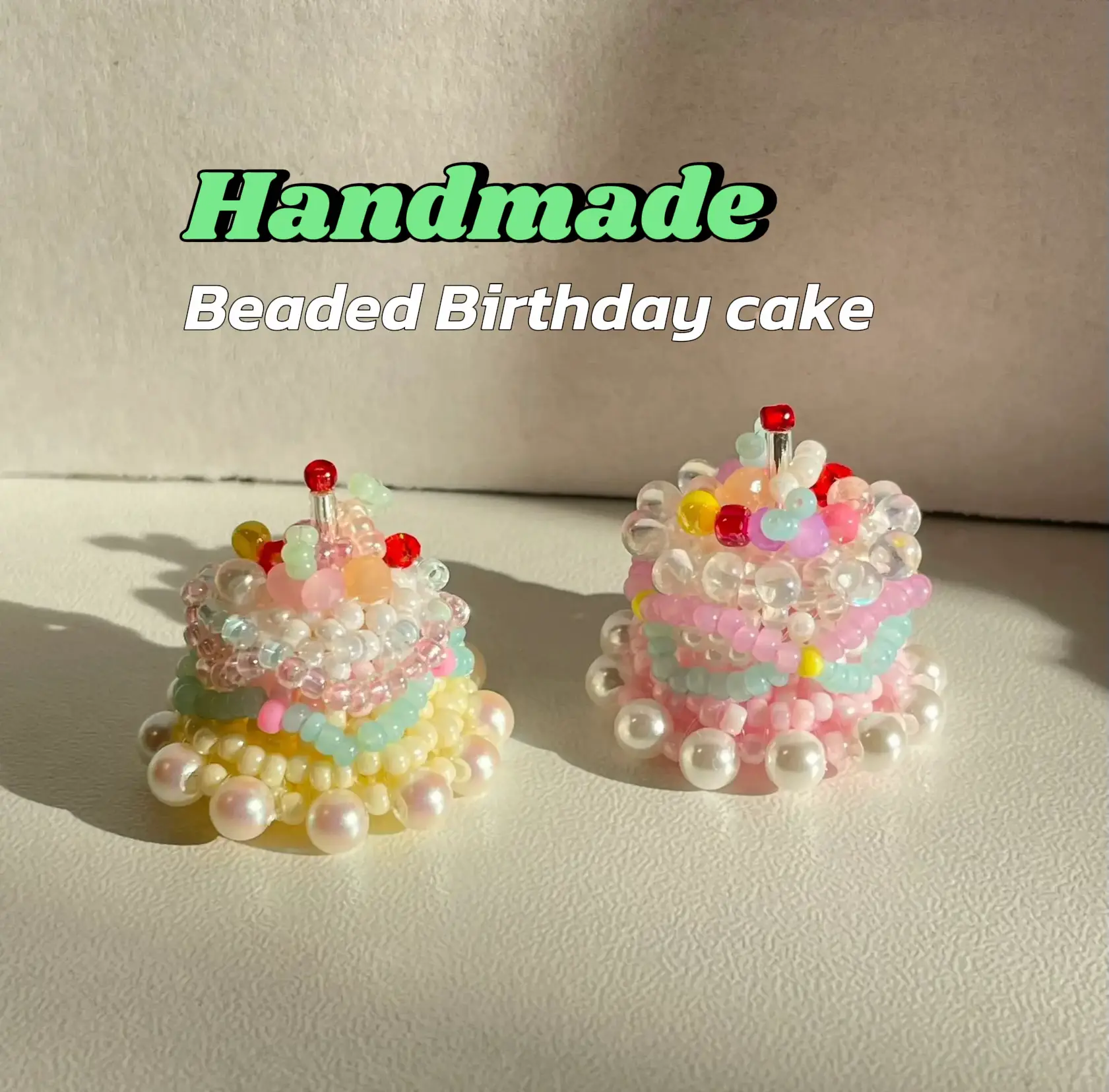 Handmade｜Beaded Birthday Cake | แกลเลอรีที่โพสต์โดย Uta ยูทา 🌙 | Lemon8