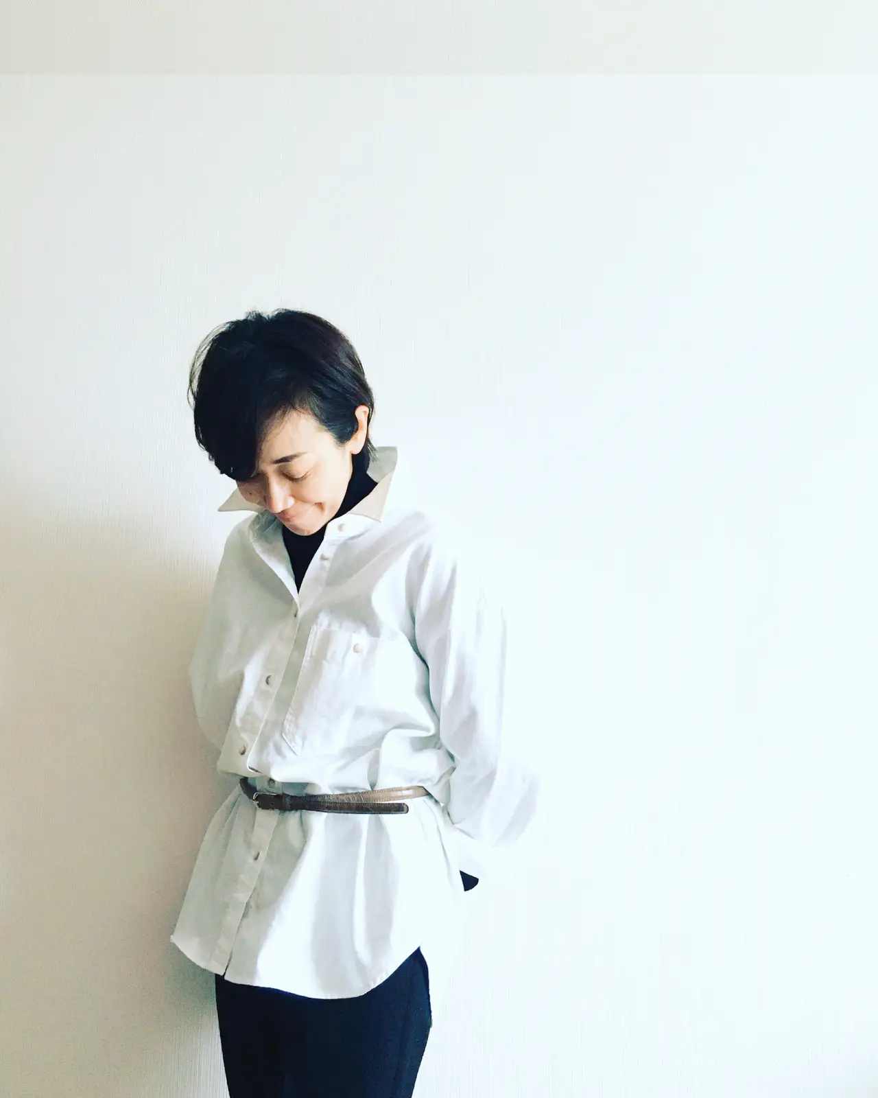 春の大人のシャツコーデ、オーバーサイズが気分です | Kyoco_が投稿したフォトブック | Lemon8