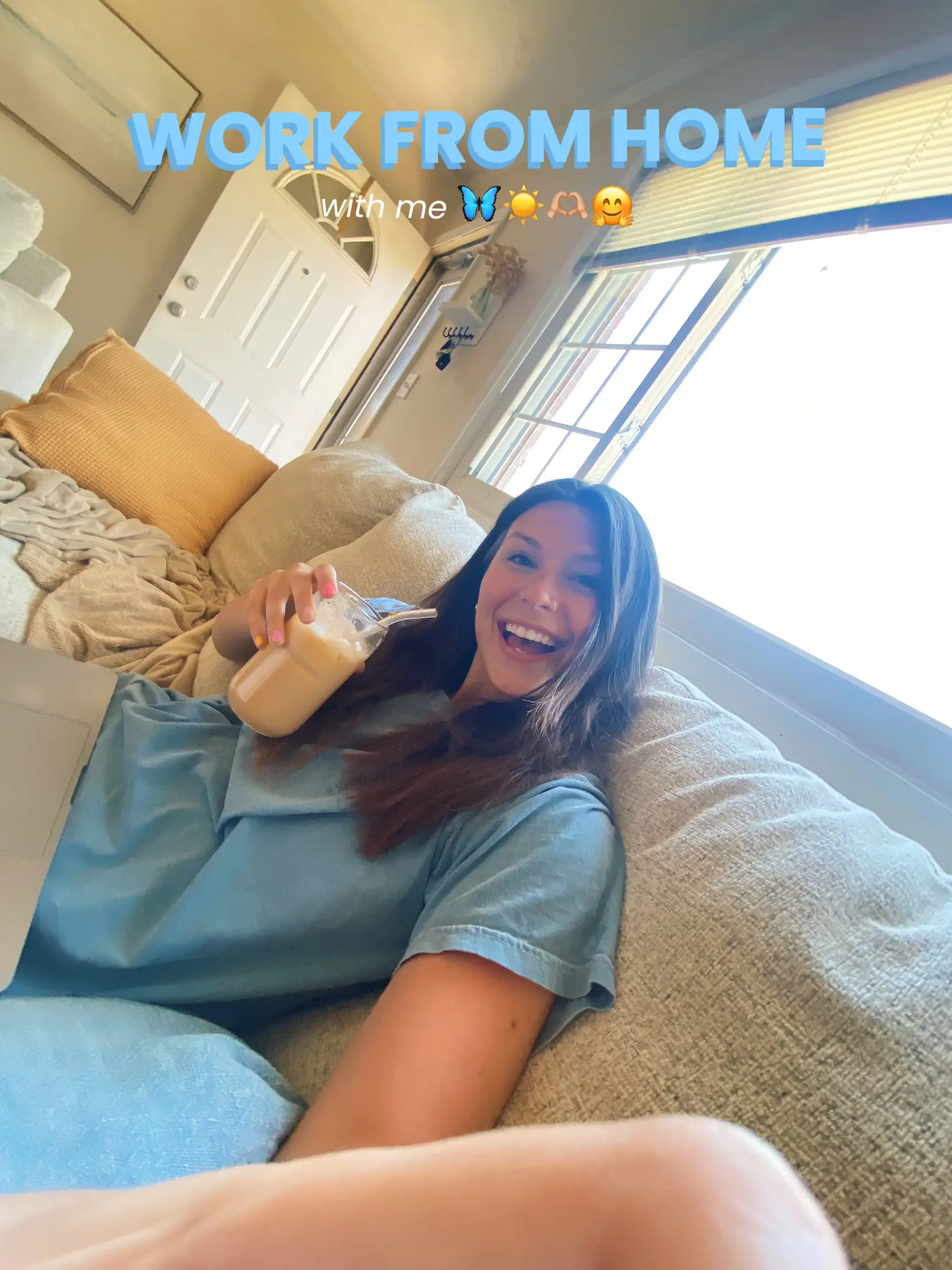 hi friends, today was a WFH day! 💙☺️🫶🏼🌷☀️ | แกลเลอรีที่โพสต์โดย Liv Lane | Lemon8
