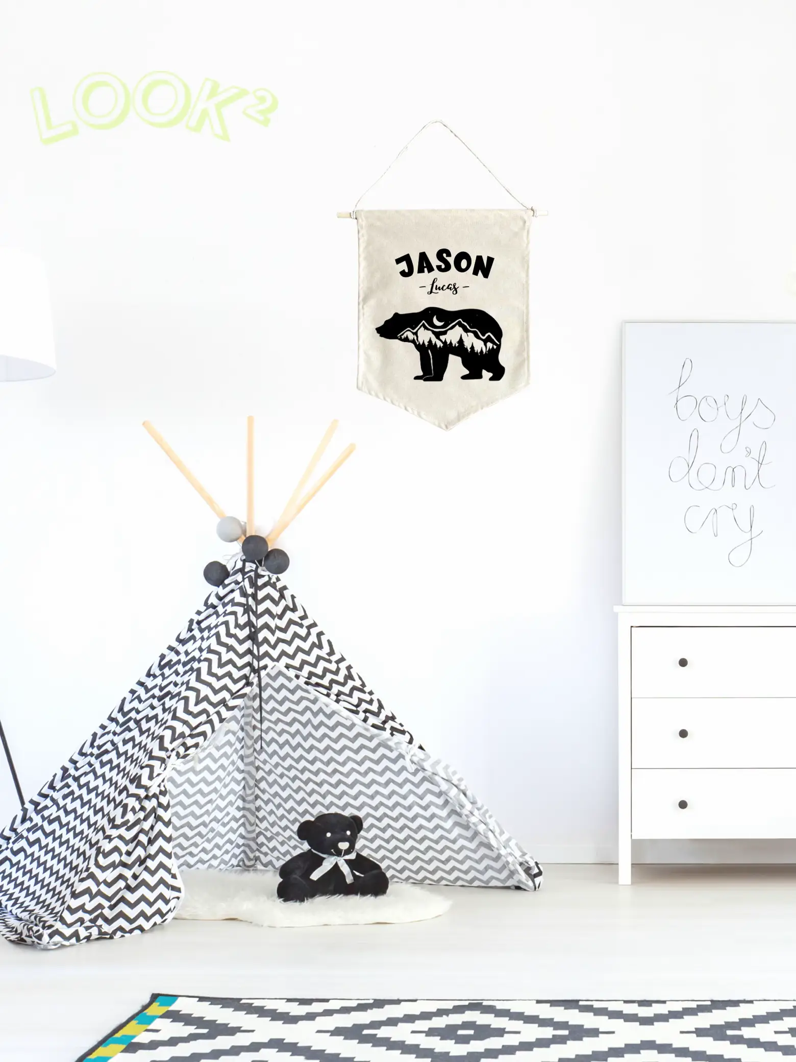 Custom Name Bear Canvas Banner | แกลเลอรีที่โพสต์โดย Azalia | Lemon8