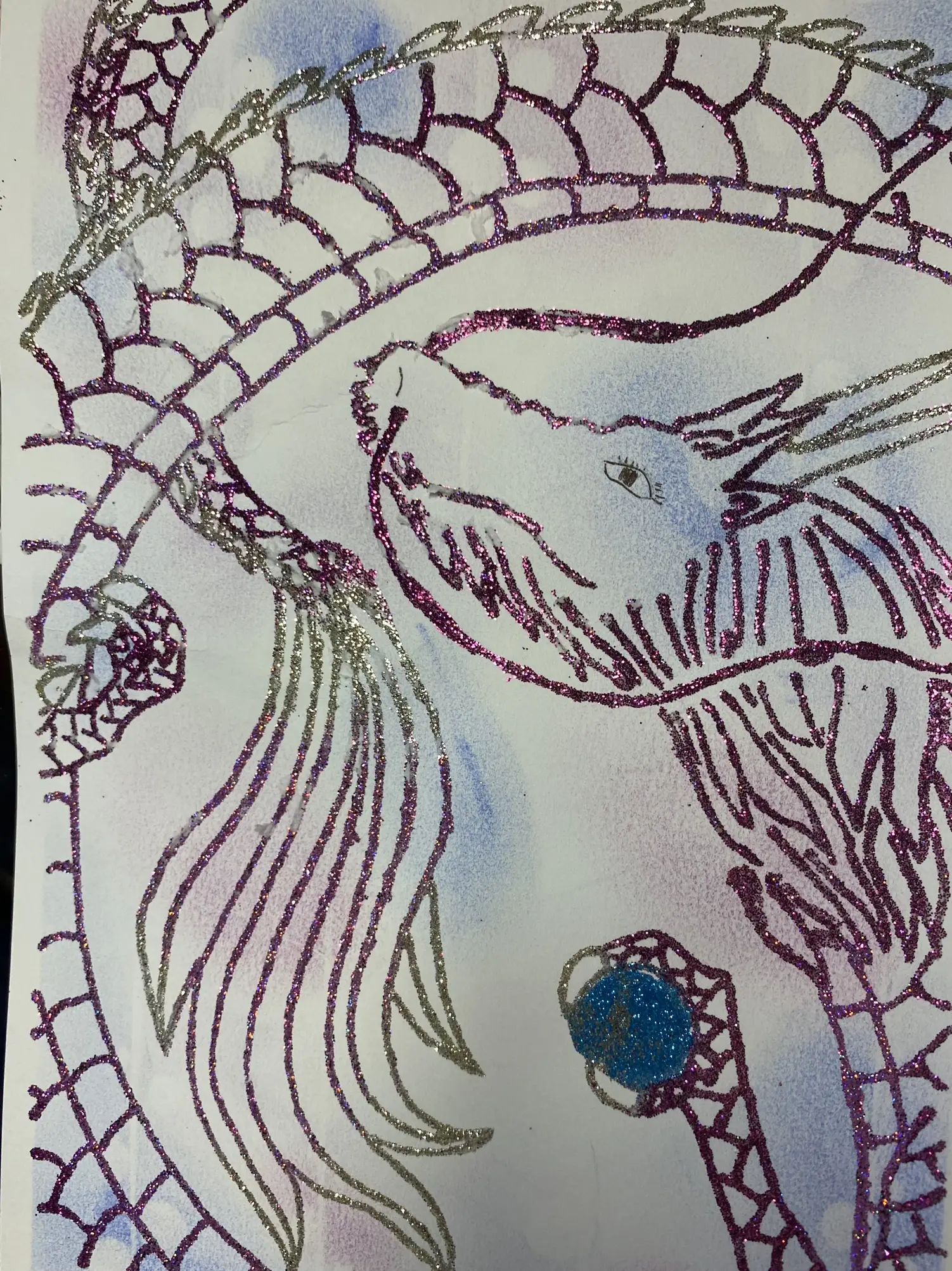 龍神ラメアート描いてみた🐉 | aki.___.artが投稿したフォトブック | Lemon8