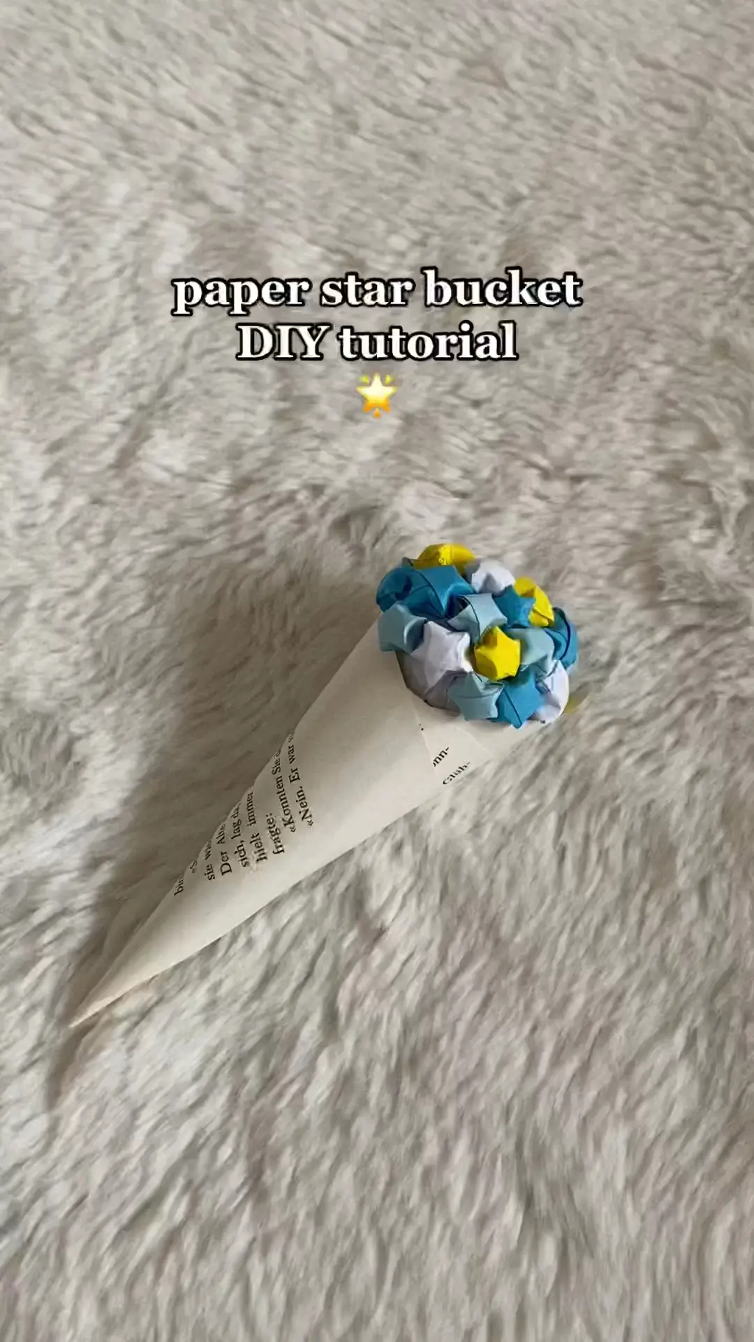 Paper Star Bucket | Video published by My Paper Moon | Lemon8