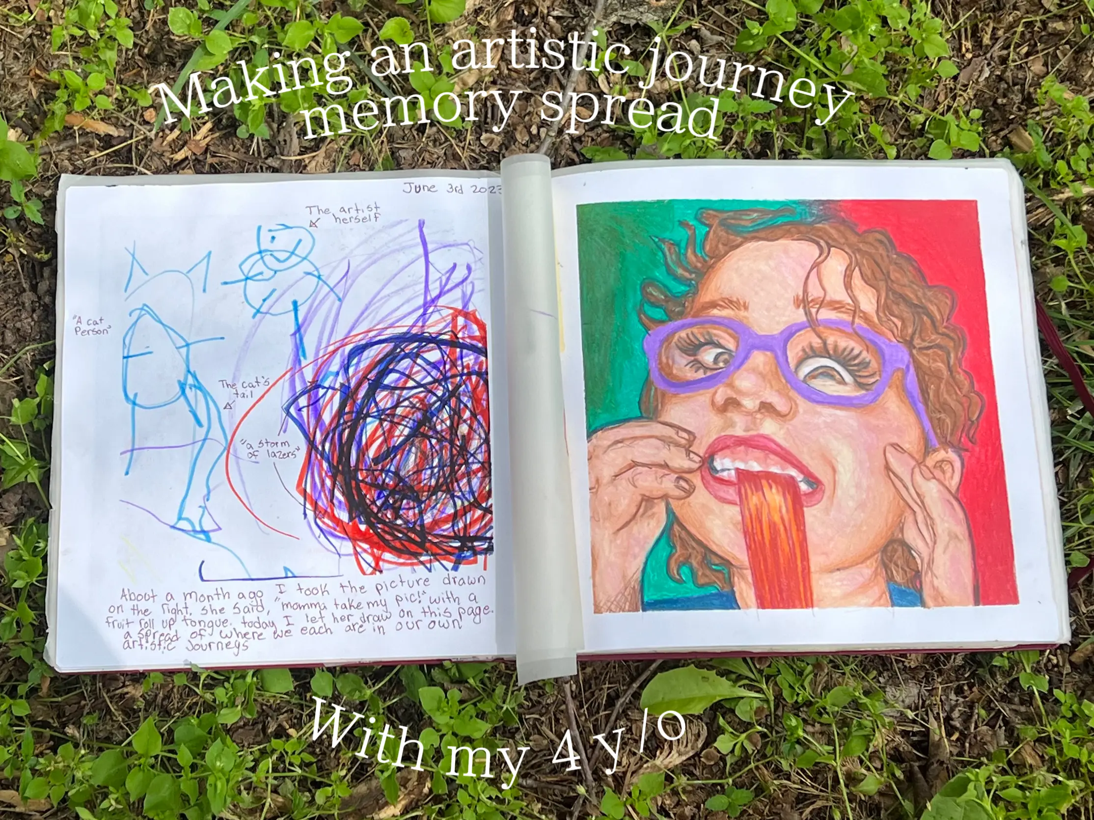 Making a sketchbook memory spread with my 4/o😭🥹 | Gallery posted by ...