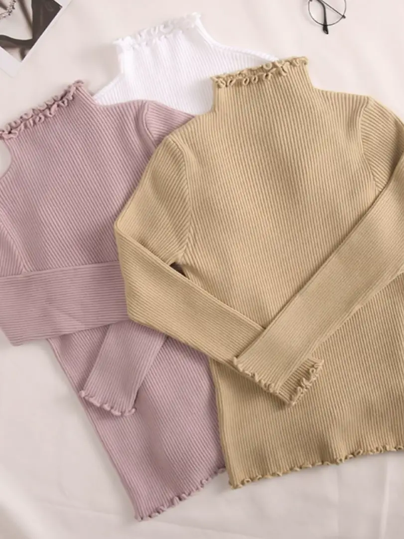 8 color variations! Frill high neck tops ♡ | Gallery posted by raglana＊ラグラナ | Lemon8