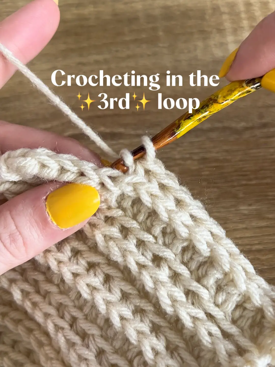 Hdc in the 3rd loop tutorial | Video published by Chrysta | Lemon8