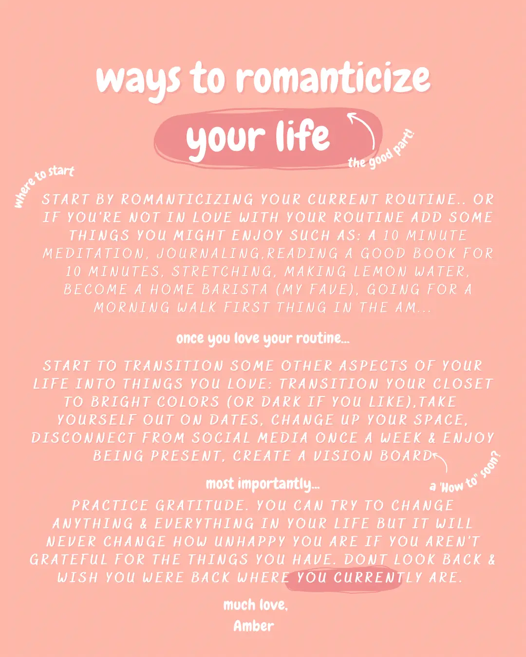 How to: Romanticize Your Life | Gallery posted by Amber 🤍 | Lemon8