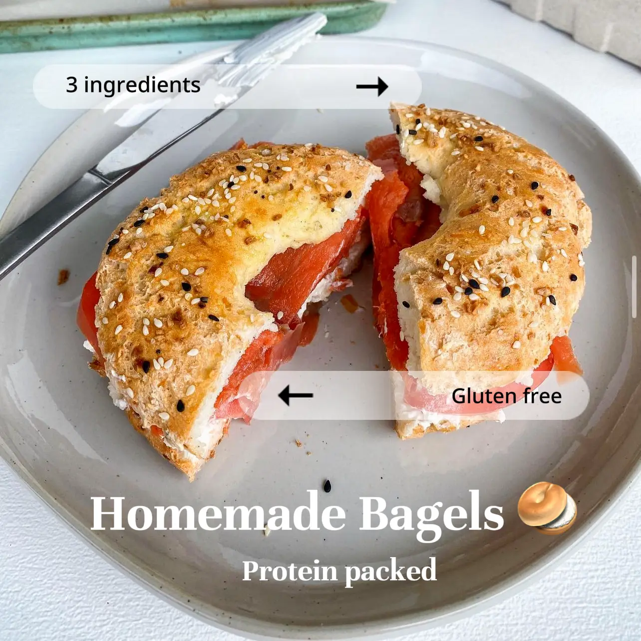 Easy healthy bagels you’ll be obsessed with!🥯 | แกลเลอรีที่โพสต์โดย ...