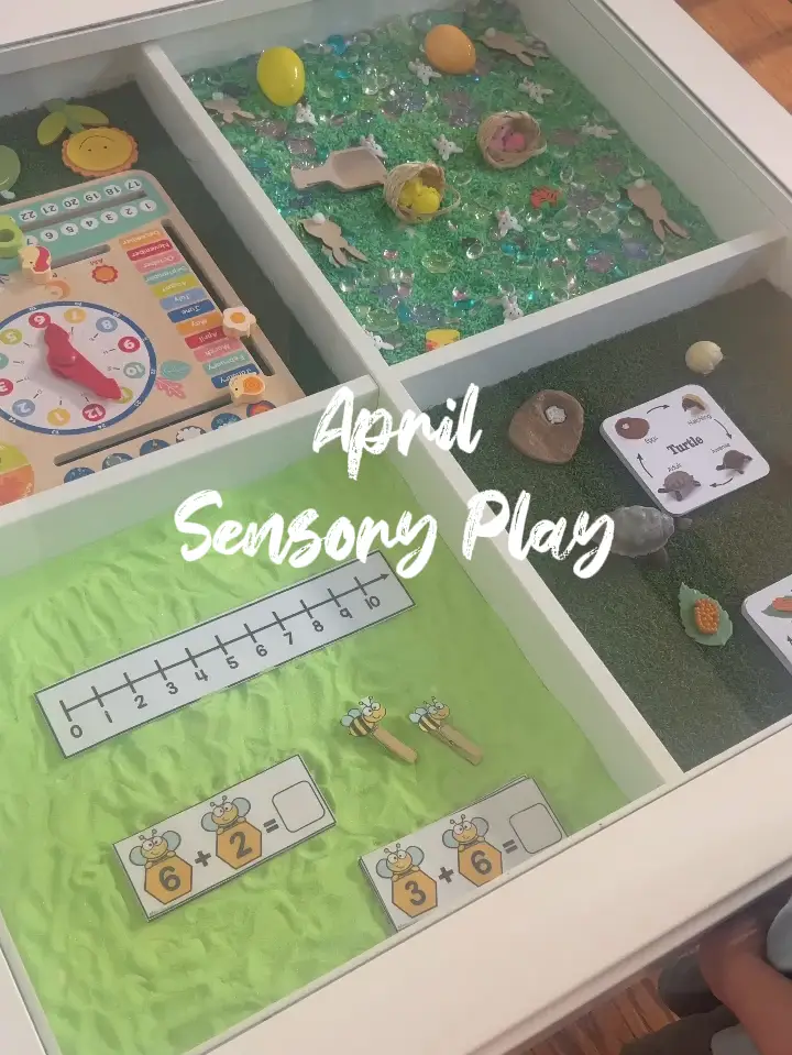 Easy April Sensory Play | Video published by MamiThinks | Lemon8