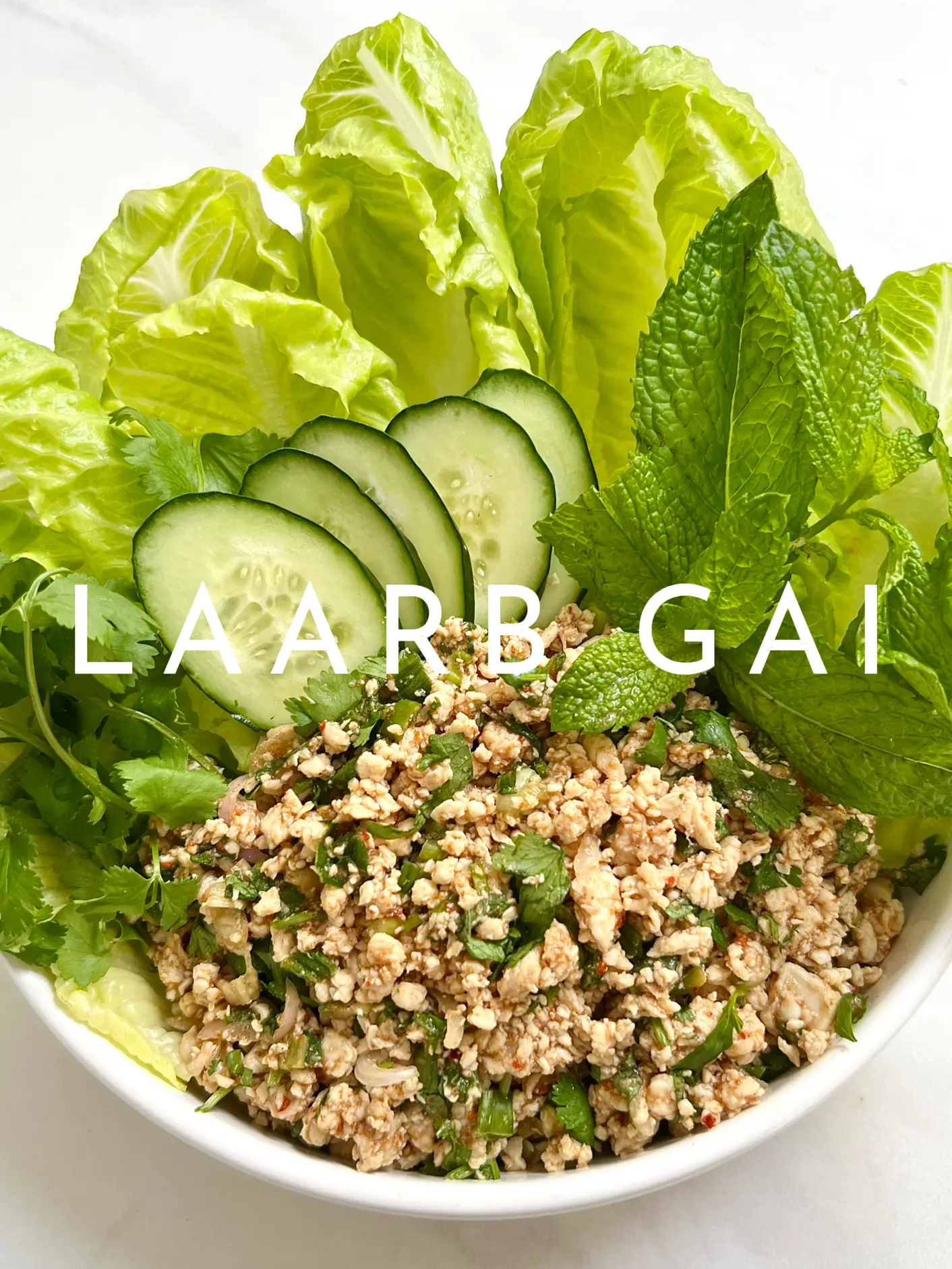 REFRESHING! Laarb Gai (Thai Chicken Salad) 🥗 | Video published by ...