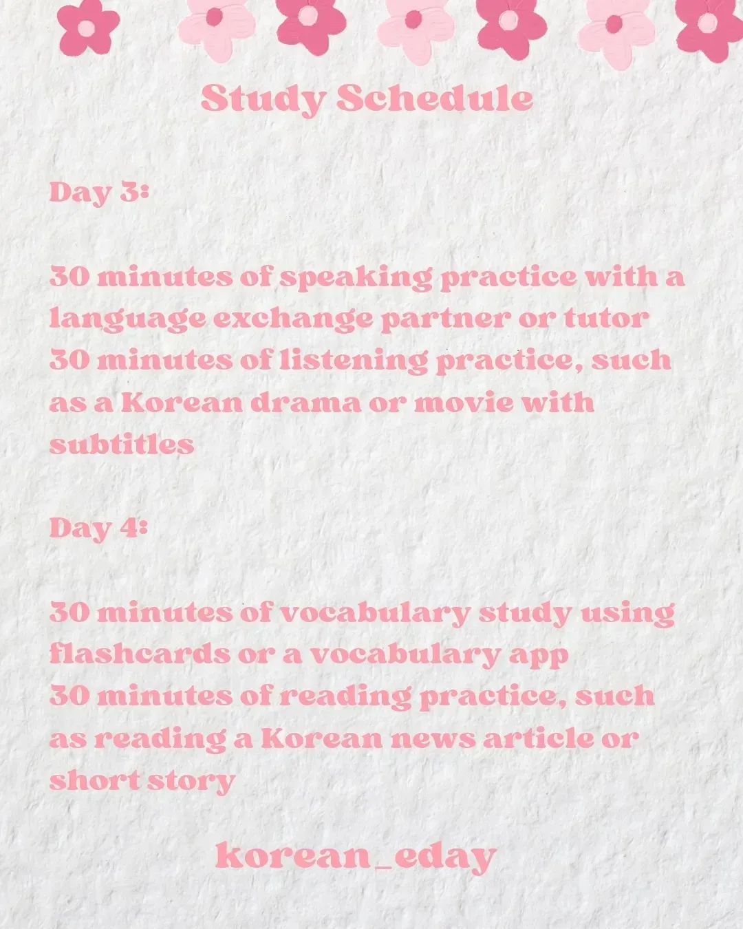 Korean Study Schedule 🌸 | Gallery posted by Ann | Lemon8