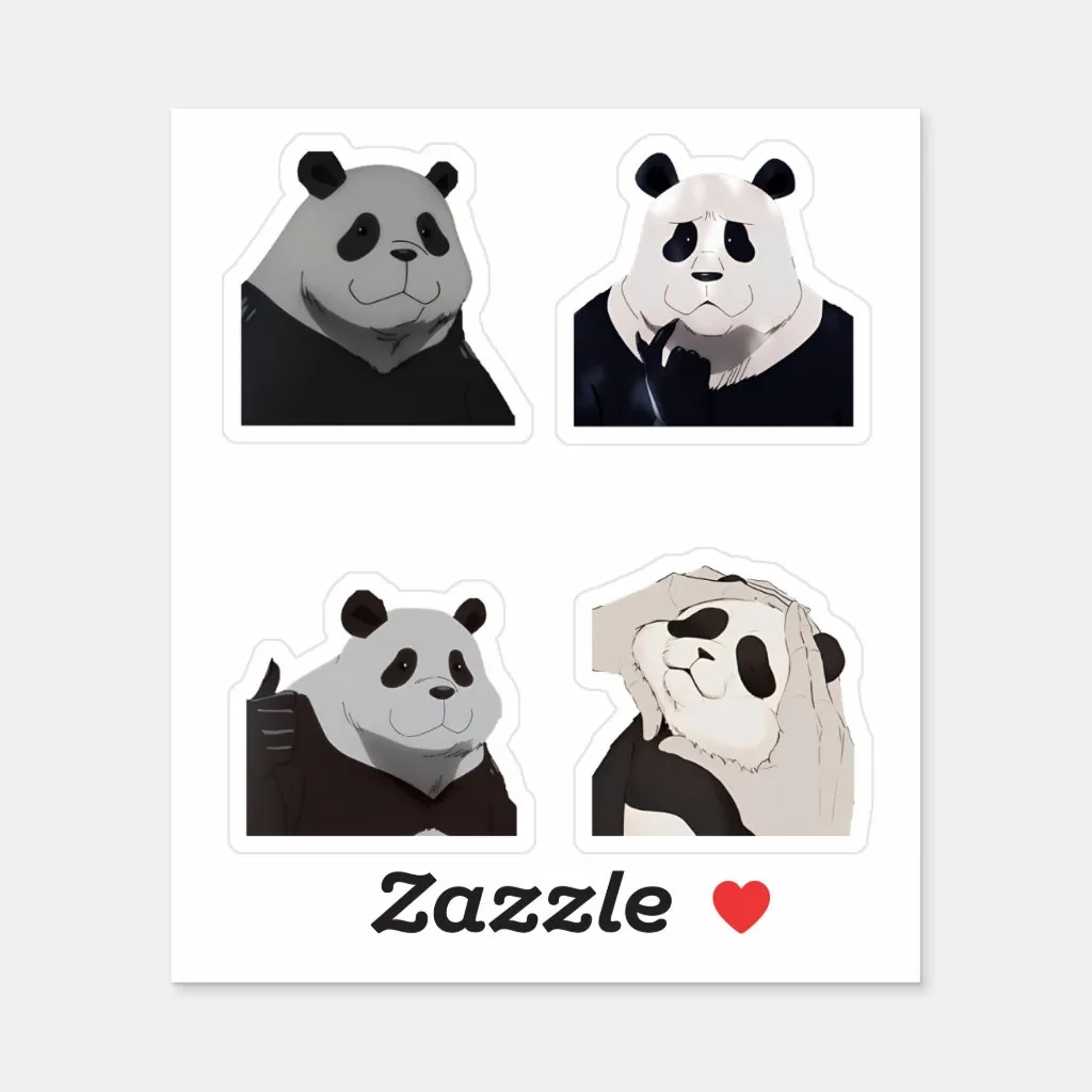 cute panda jujutsu kaisen anime sticker pack | แกลเลอรีที่โพสต์โดย ...
