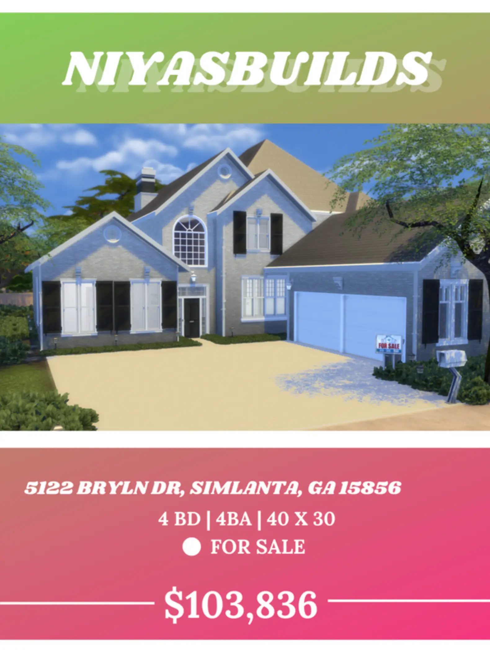 The Sims 4: Realistic House Builds | Gallery posted by NiyasBuilds | Lemon8