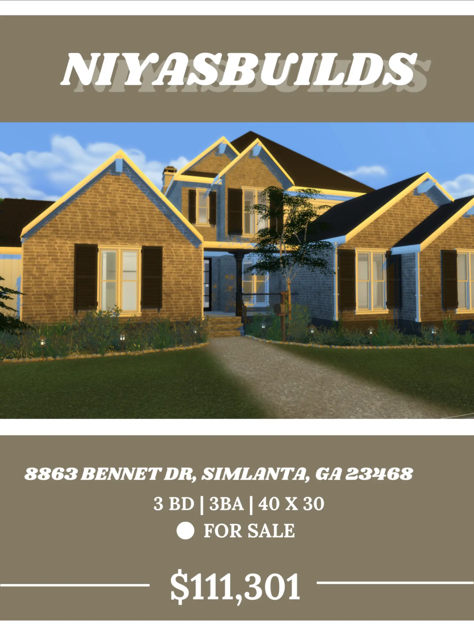 The Sims 4: Realistic House Builds | Gallery posted by NiyasBuilds | Lemon8