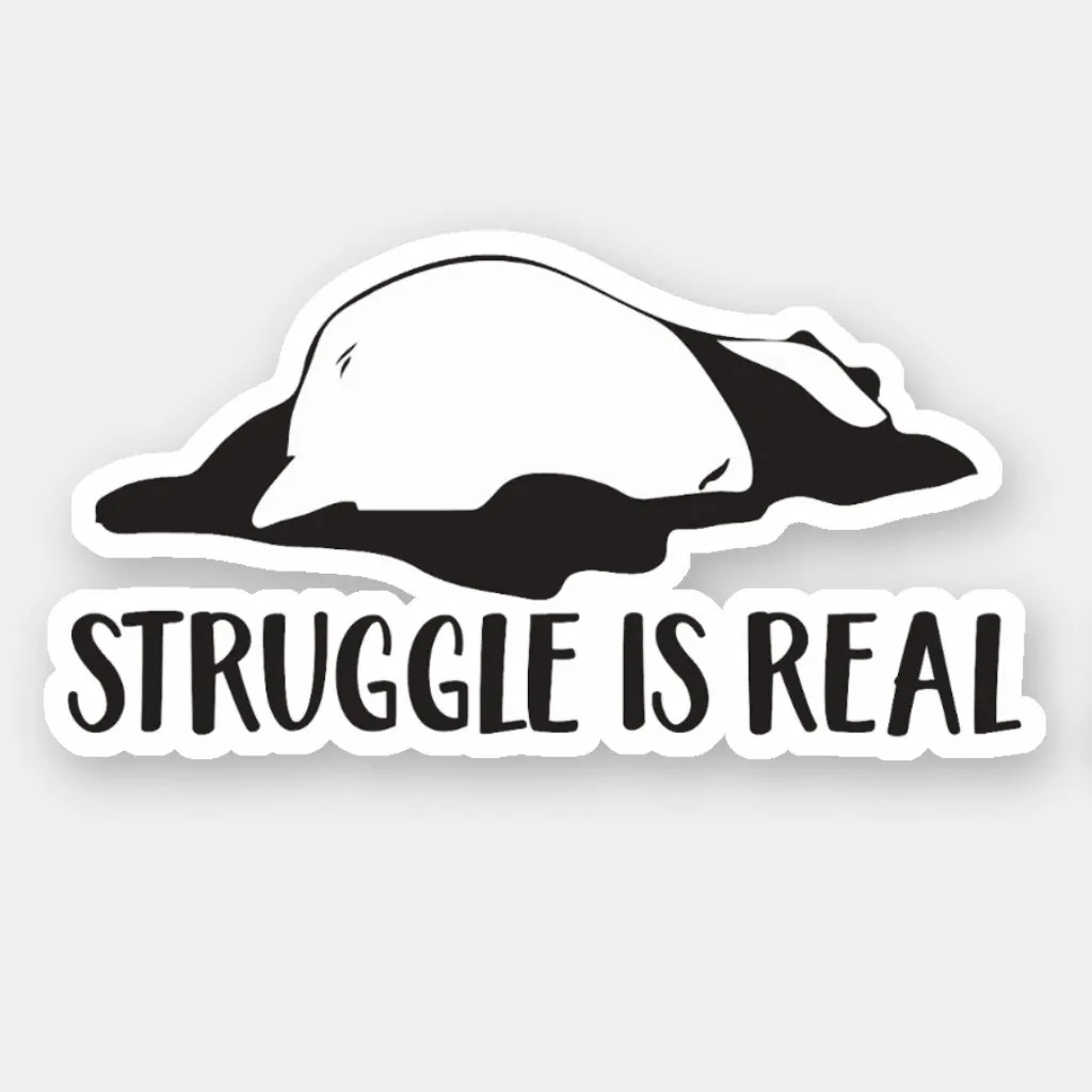 struggle is real funny lazy panda sticker | Gallery posted by JUJUTSU ...