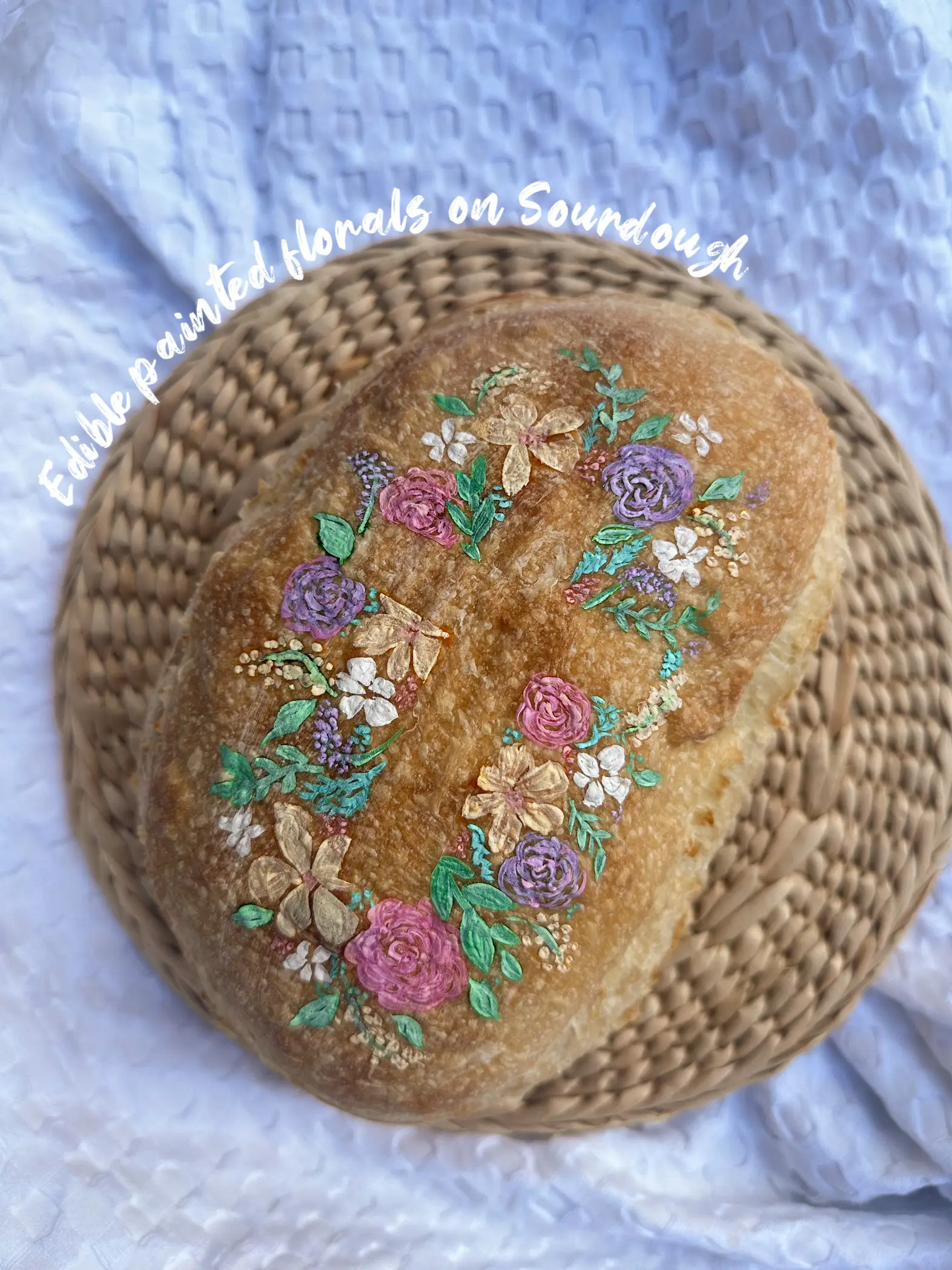 Edible painted florals on Sourdough | Gallery posted by Lilly B | Lemon8