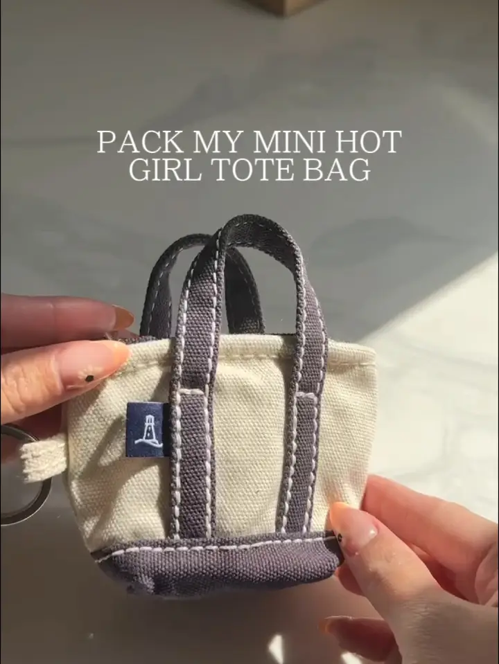 Pack my mini hot girl tote bag with me | Video published by Tien | Lemon8