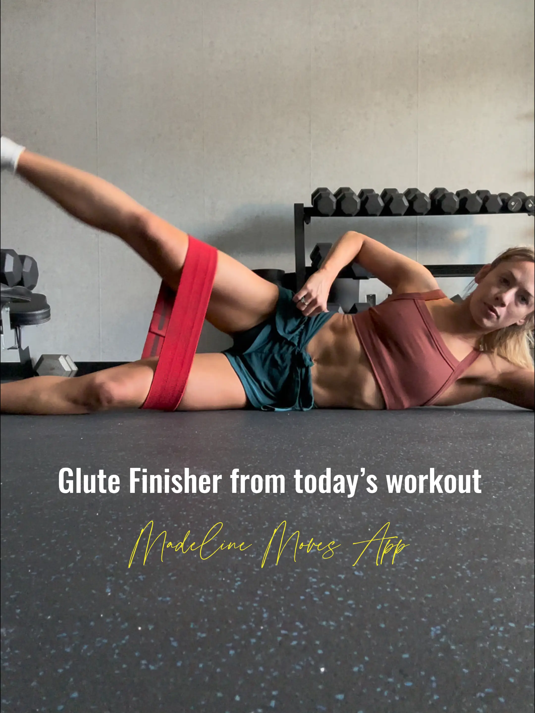 Glute finisher from my workout today! Must try! | Video published by Madeline Moves | Lemon8