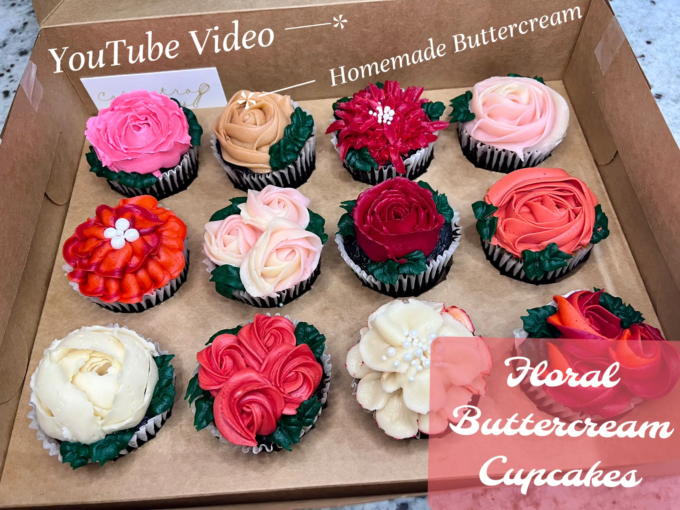 Floral Buttercream Cupcakes!! YouTube Video | Gallery posted by Ashley ...