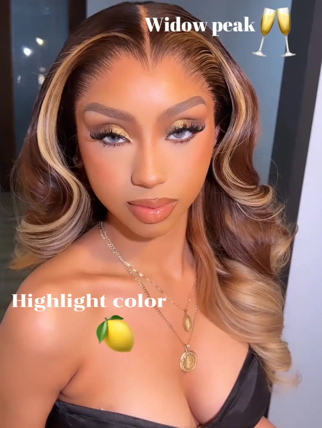 Widow peak highlight color human hair wig | Video published by Uurhair | Lemon8