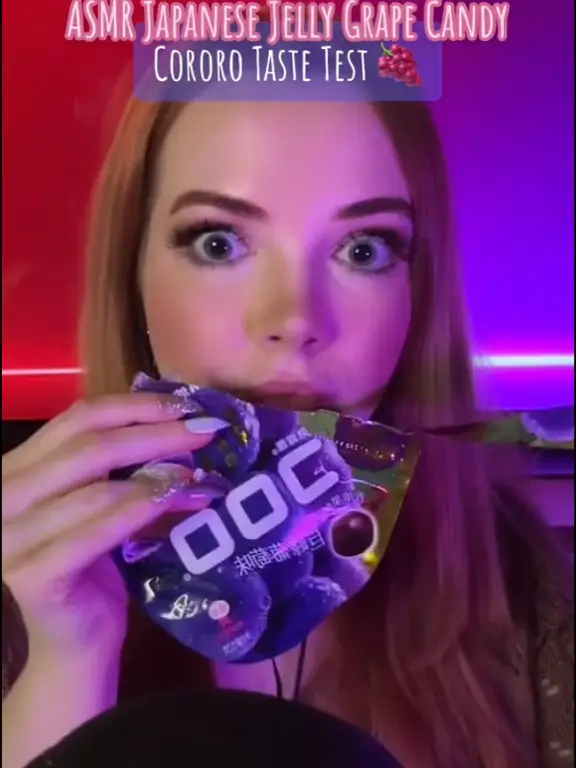 Trying Japanese Jelly Grapes 🍇 ASMR | Video published by Bridget ASMR | Lemon8