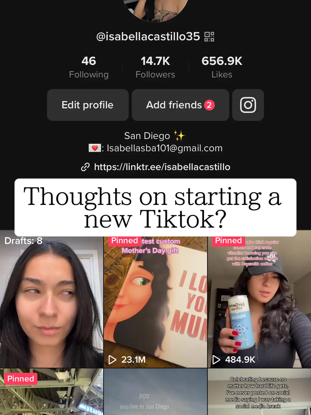 Thoughts on starting a new Tiktok? | Gallery posted by Bella Castillo | Lemon8