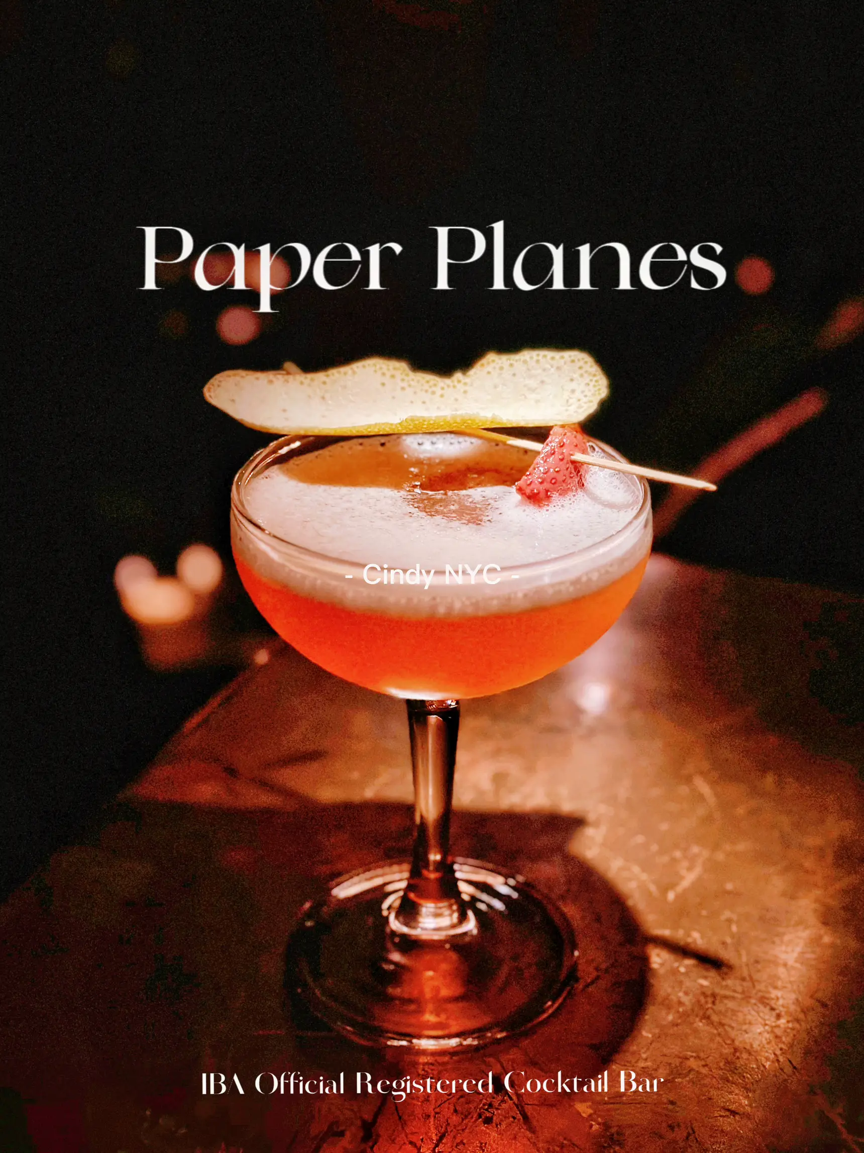 Paper Planes｜IBA official registered cocktail bar | Gallery posted by ...