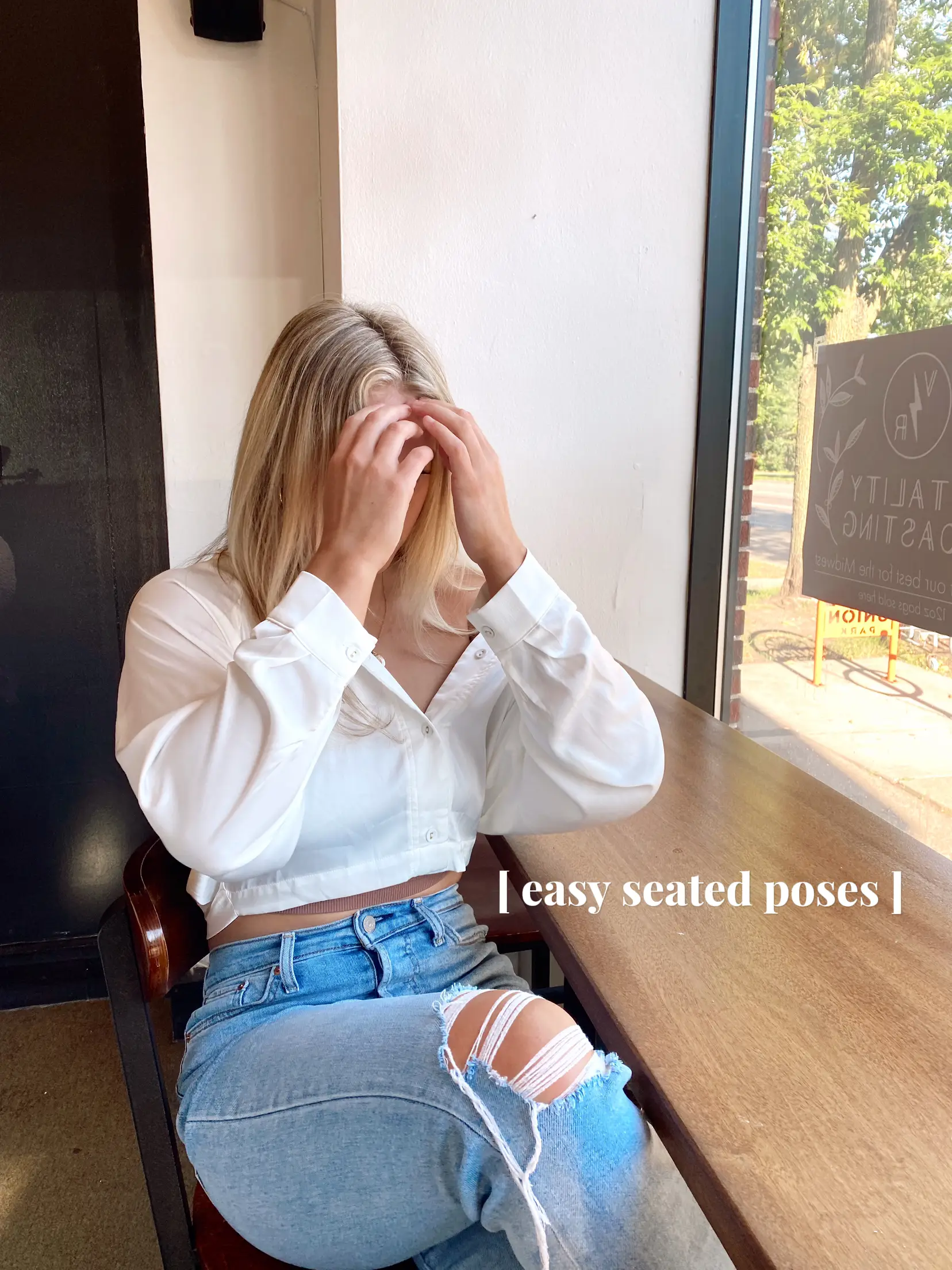 Sitting pose ideas !! | Gallery posted by trinitylynfit | Lemon8