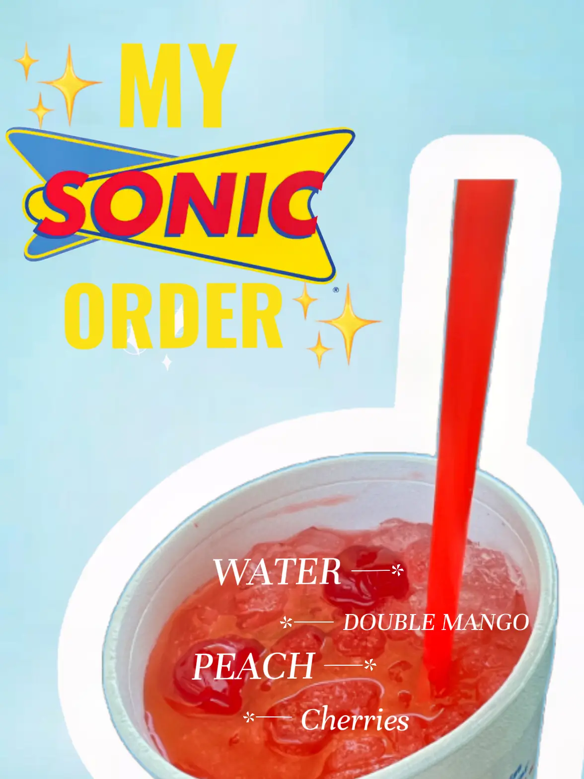MY SONIC ORDER | Gallery posted by Michaelan 🤍 | Lemon8