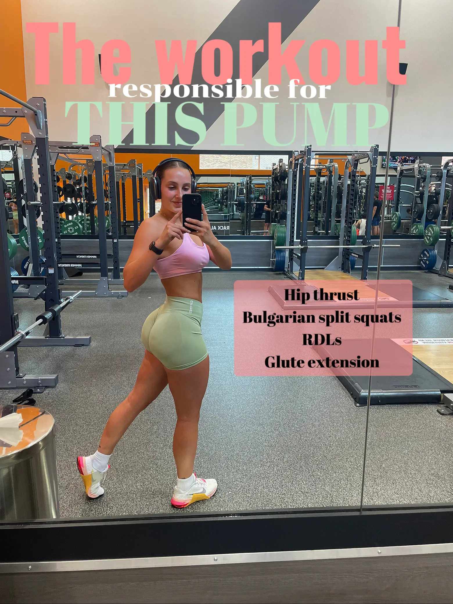 The workout that got me this glute pump🍑🍑 | Gallery posted by jocelynpodolski | Lemon8