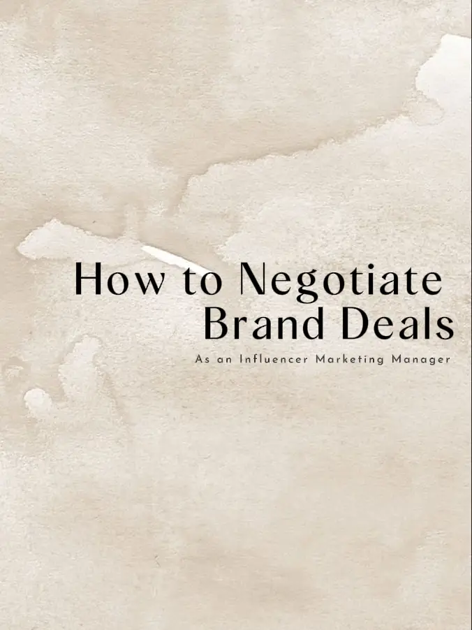 How to Negotiate Brand Deals | Gallery posted by Makenna Lutz | Lemon8