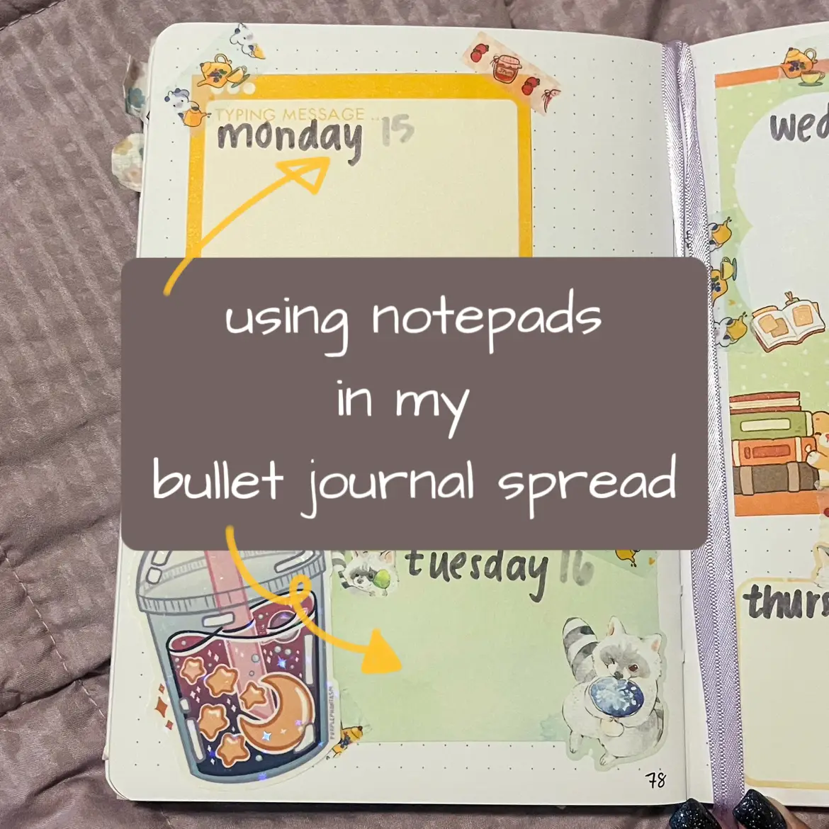 how i used notepads in my bullet journal spread | Gallery posted by ...