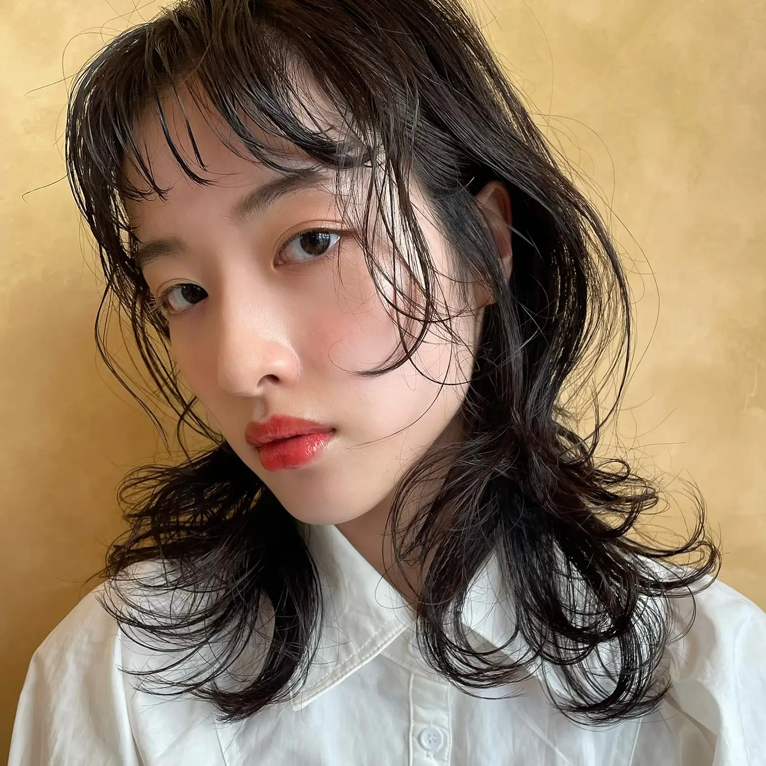 Wolf x perm hair ♡ Easy styling just rub in oil balm | Gallery posted ...