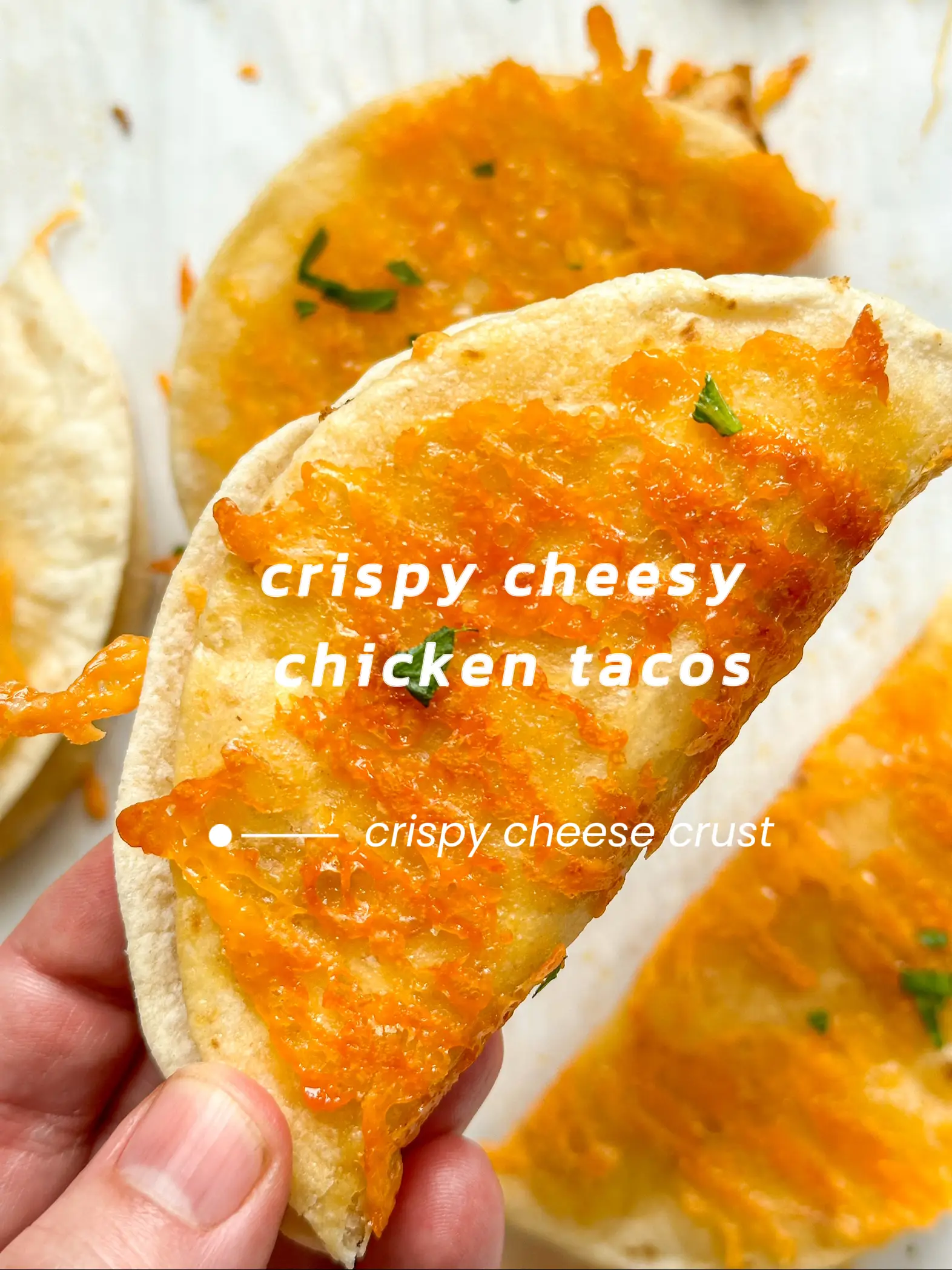 Chicken Tacos with a Crispy Cheese Crust | Video published by ...