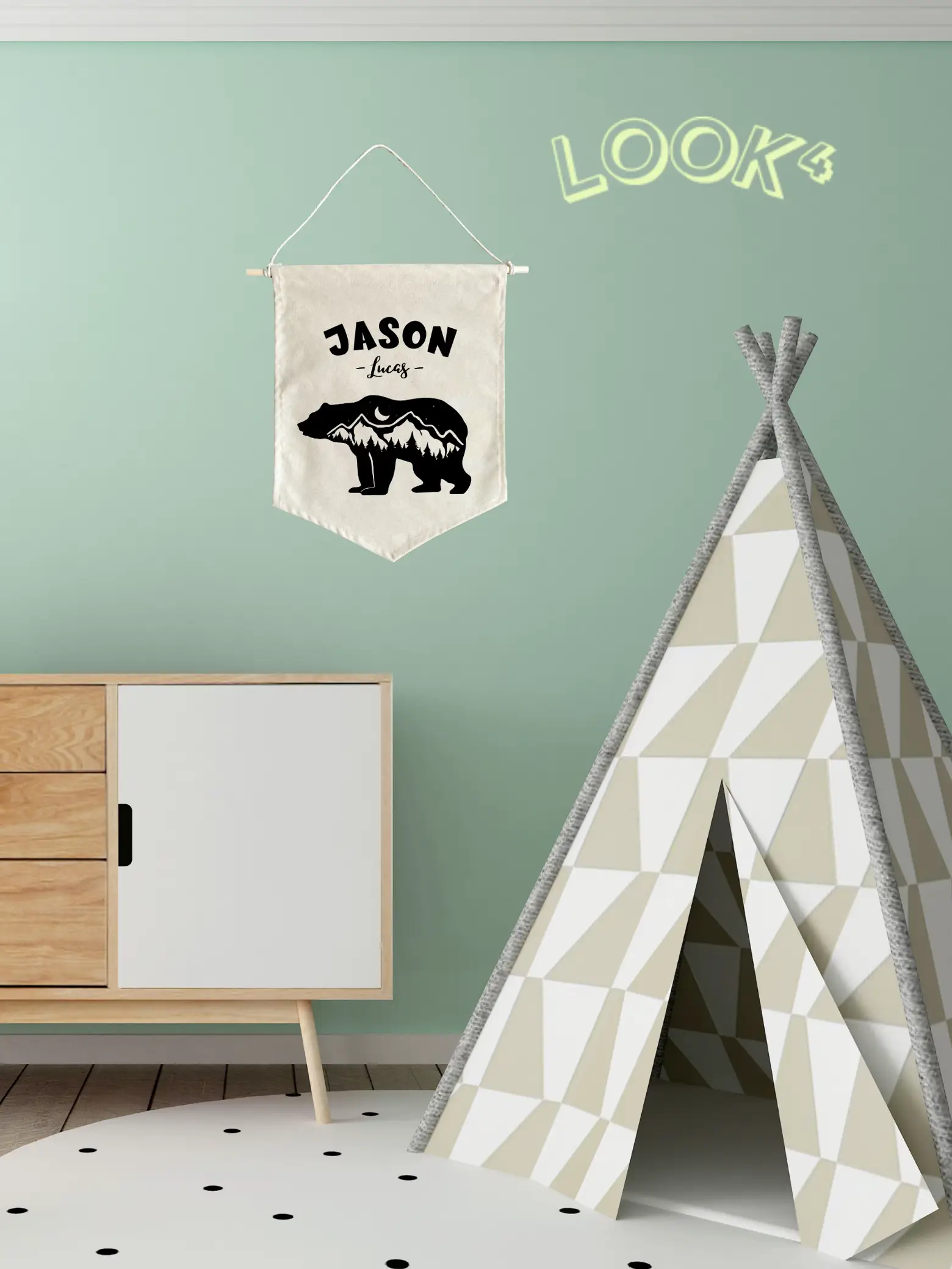 Custom Name Bear Canvas Banner | แกลเลอรีที่โพสต์โดย Azalia | Lemon8