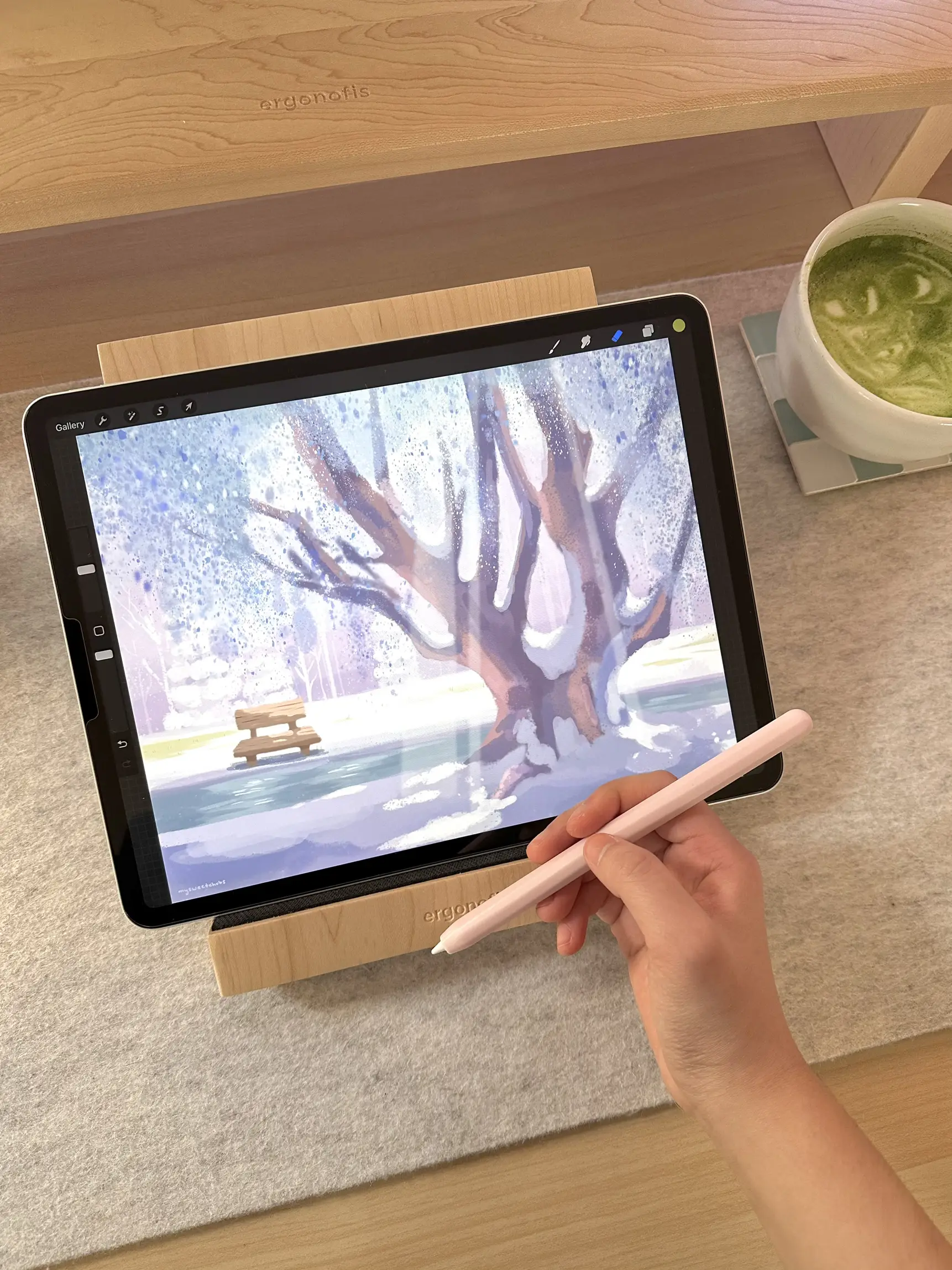 quick winter painting on iPad 🌨️ | Gallery posted by MySweetChubs | Lemon8