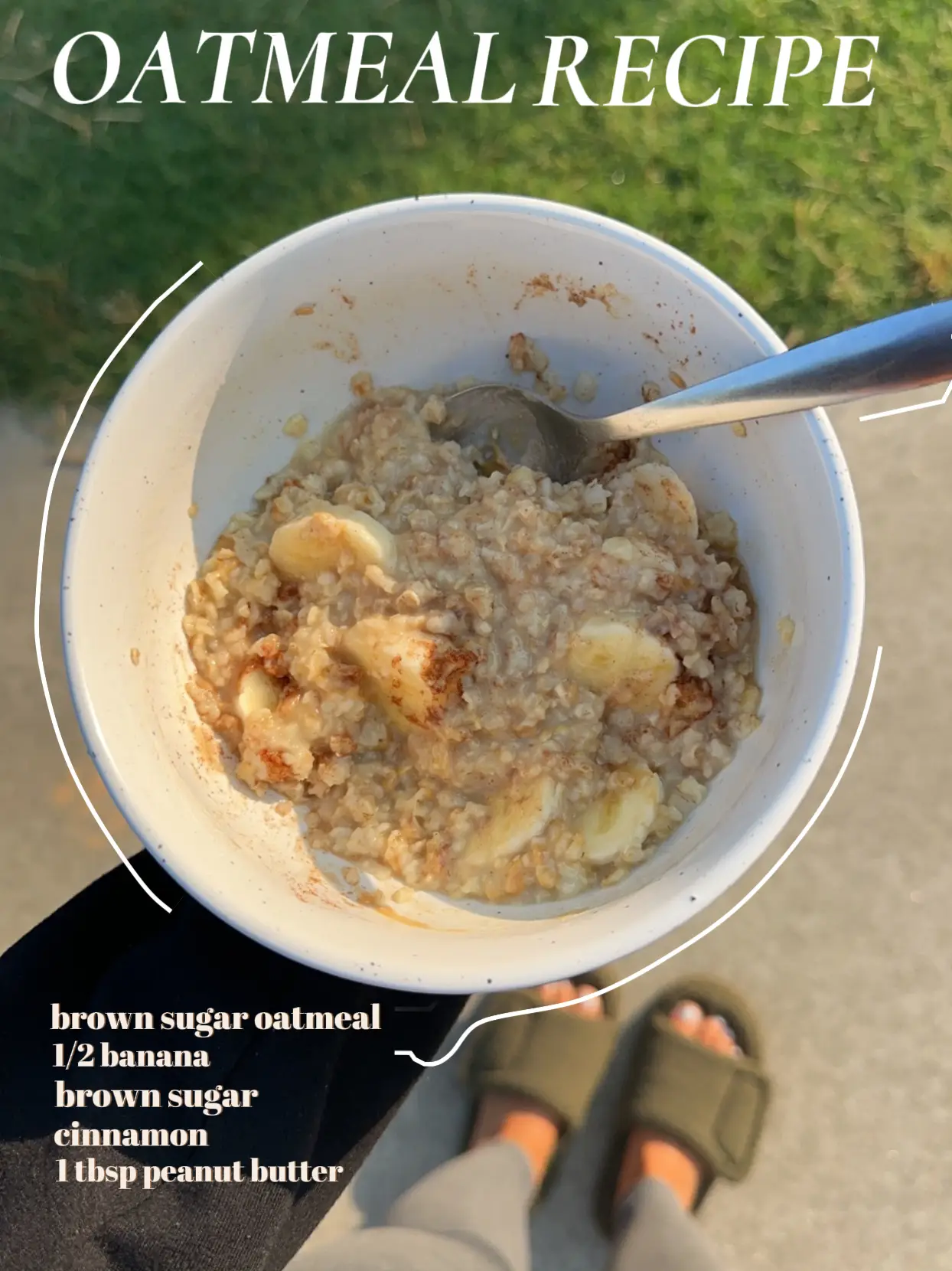EASY BANANA + PB OATMEAL RECIPE | Gallery posted by maddydenton | Lemon8