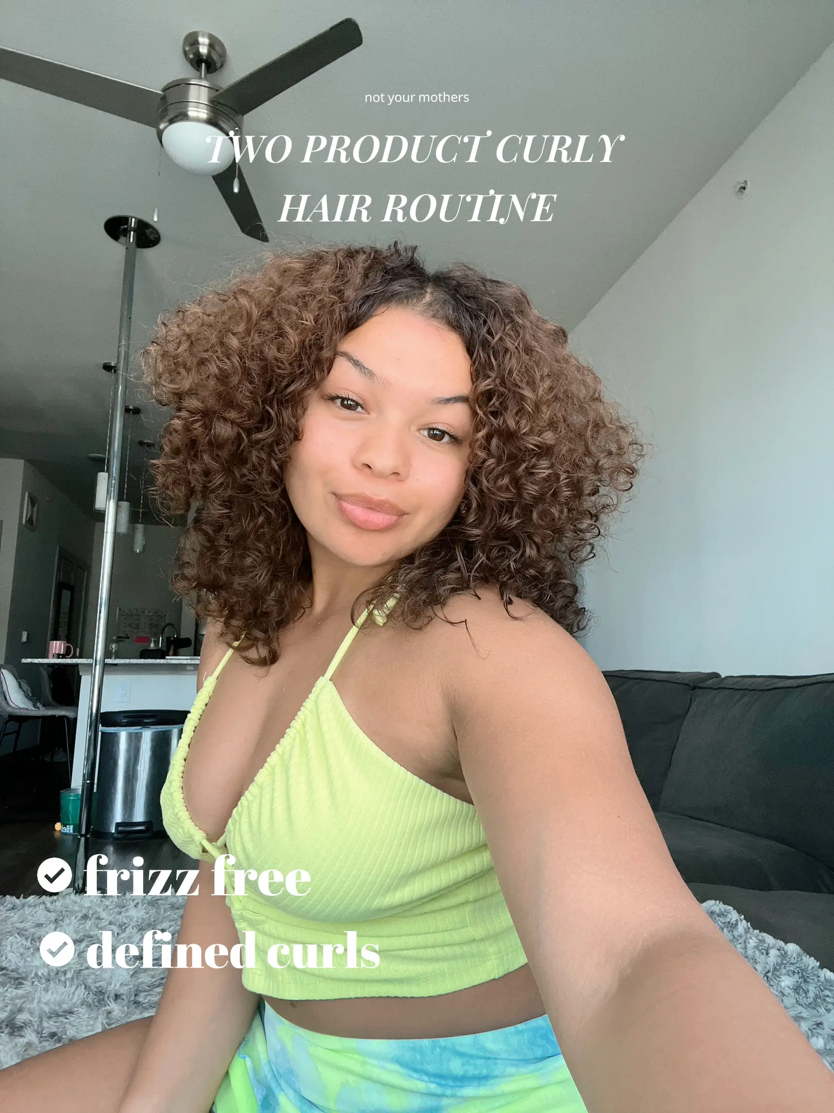 2 product curly hair routine 🫶🏽 | Video published by dayzha | Lemon8