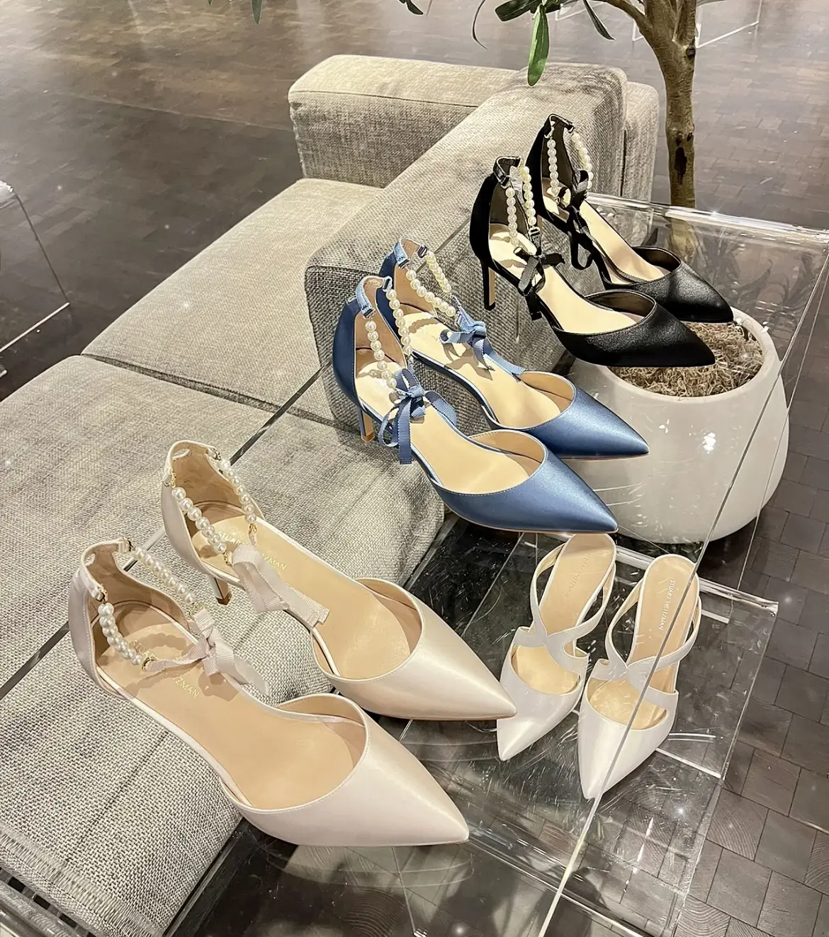 Stuart Weitzman Haze Blue Pearl High Heels🕶👠 | Gallery posted by Shoe Vibes | Lemon8