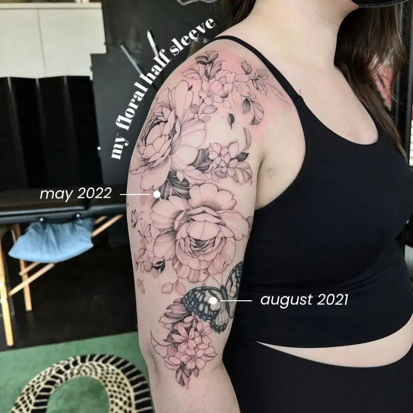 Flower Upper Arm Tattoo Designs | Best Flower Site